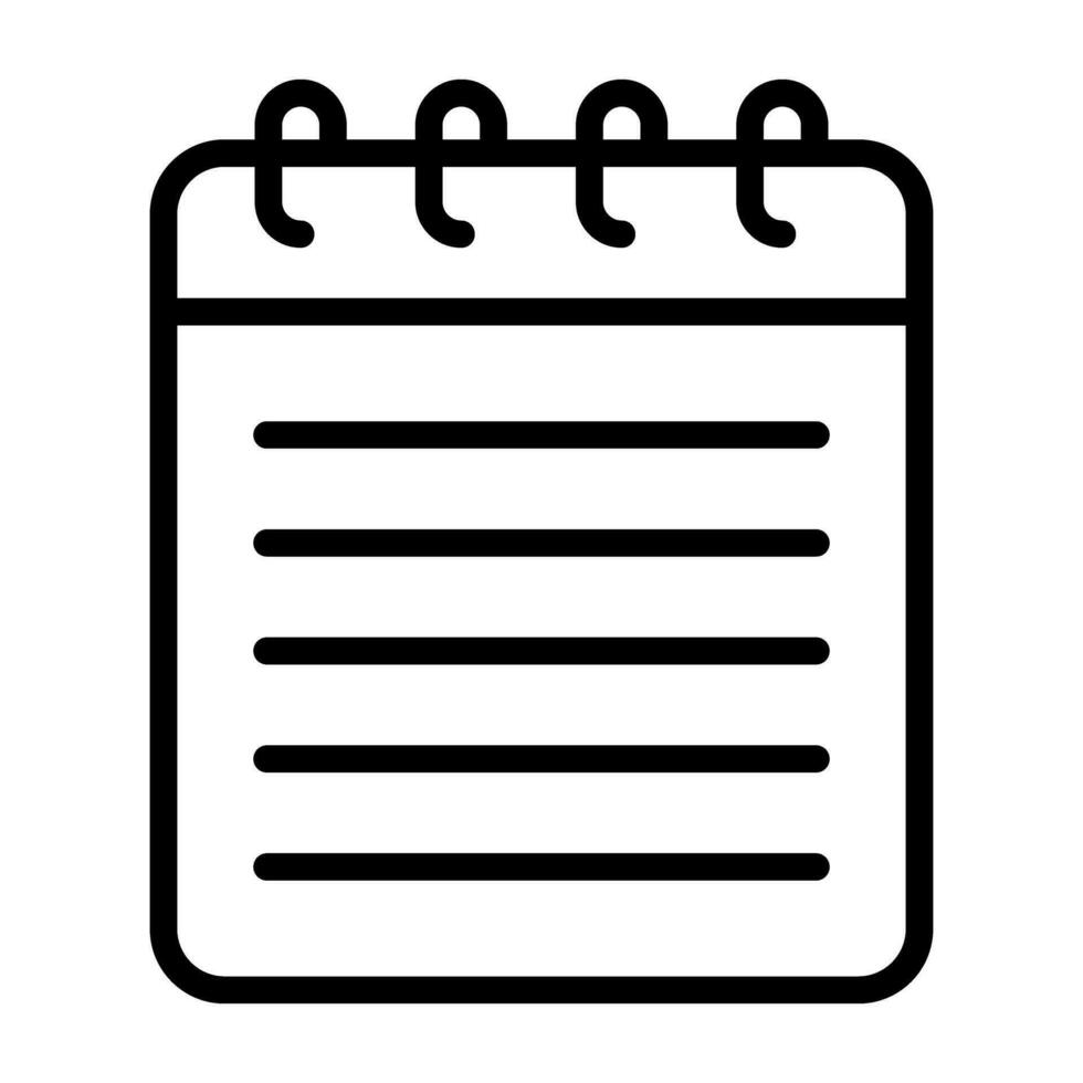 Notepad Vector Icon 26331494 Vector Art at Vecteezy