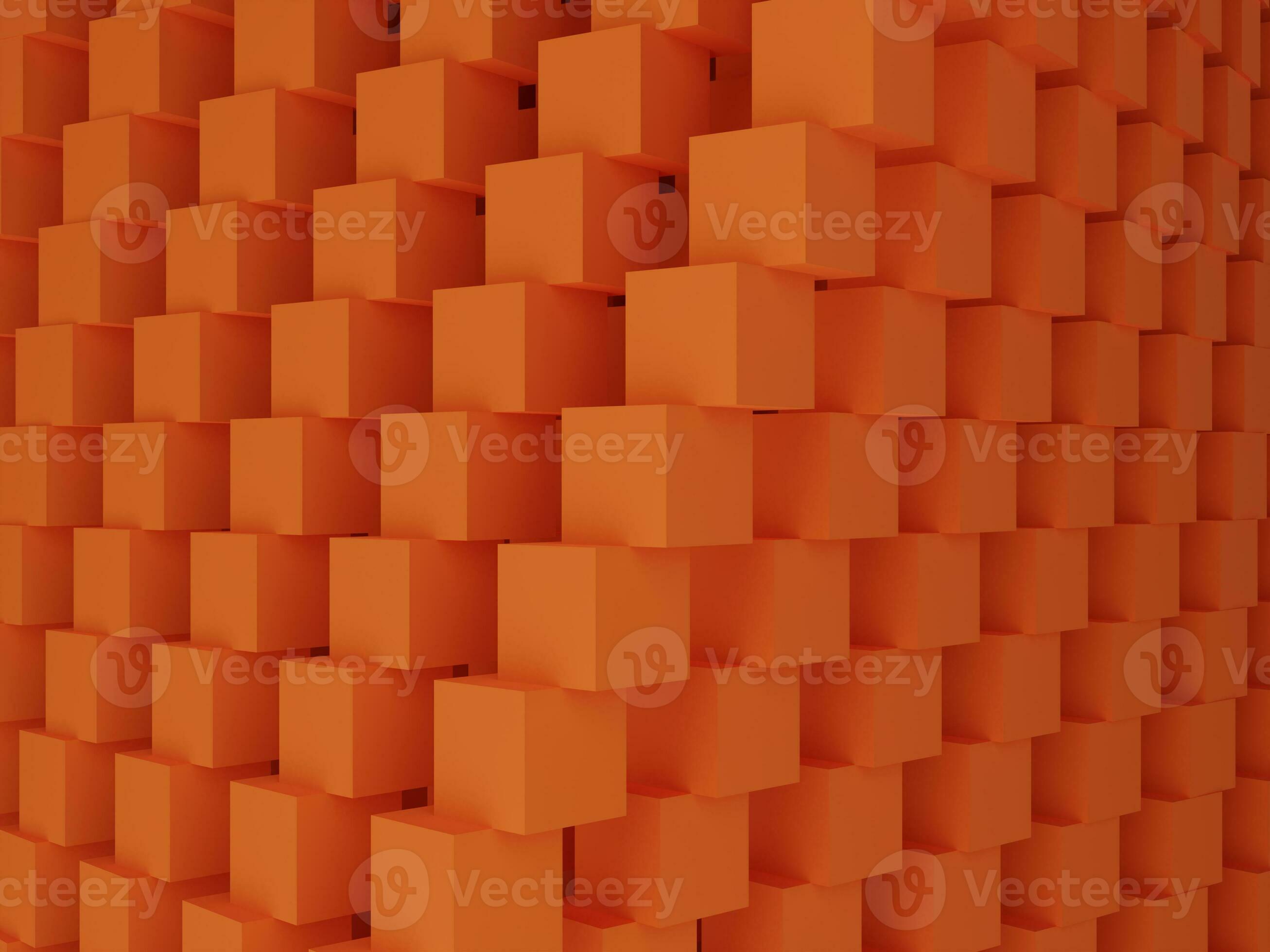 3d Cube Abstract Diagonal Pattern Geometry Background Wallpaper With Monochromatic Orange Color