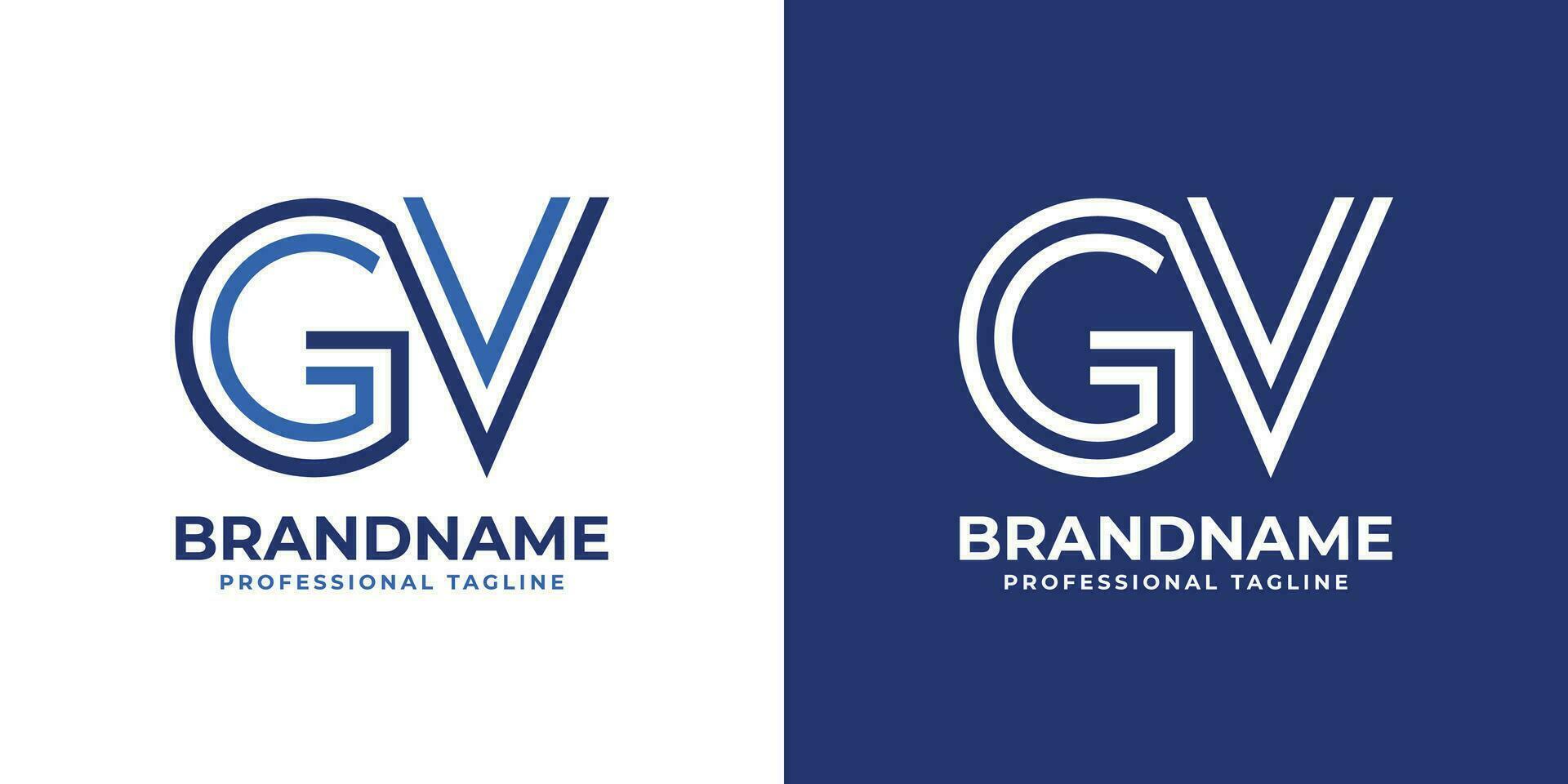 Letter GV Line Monogram Logo, suitable for business with GV or VG ...