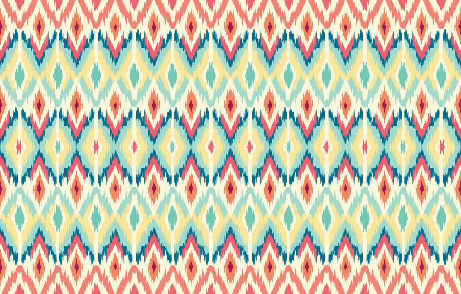 Ethnic Zigzag Pattern In Retro Colors Aztec Style Seamless Background