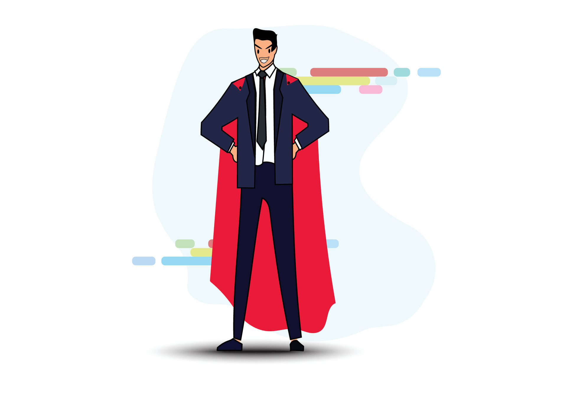 Businessman In Superhero Character Super Hero Businessman Trainings