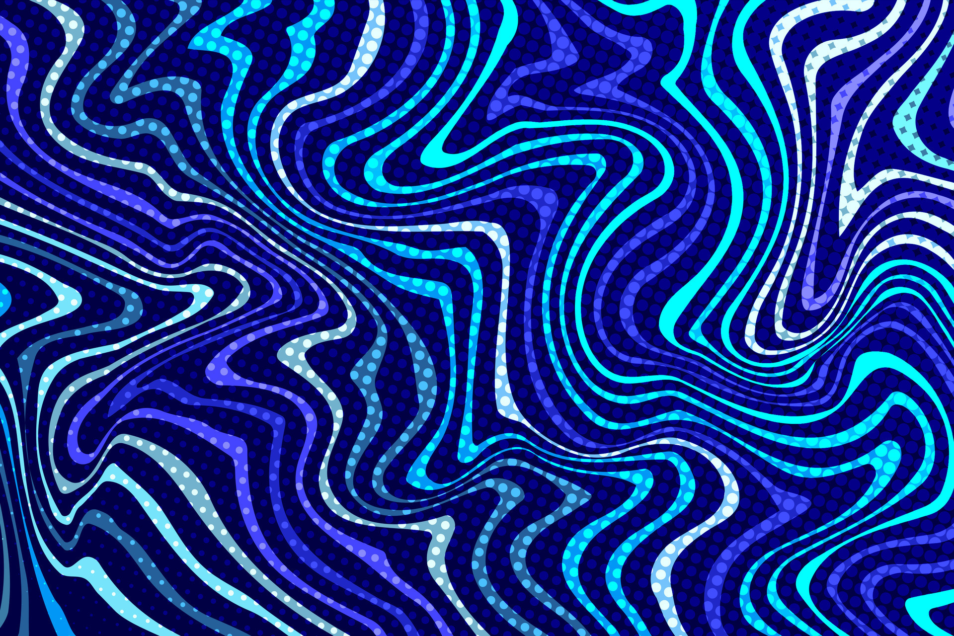 Hafttone Pattern With Geometric Elements In Blue Tones Vector Abstract Gradient Background