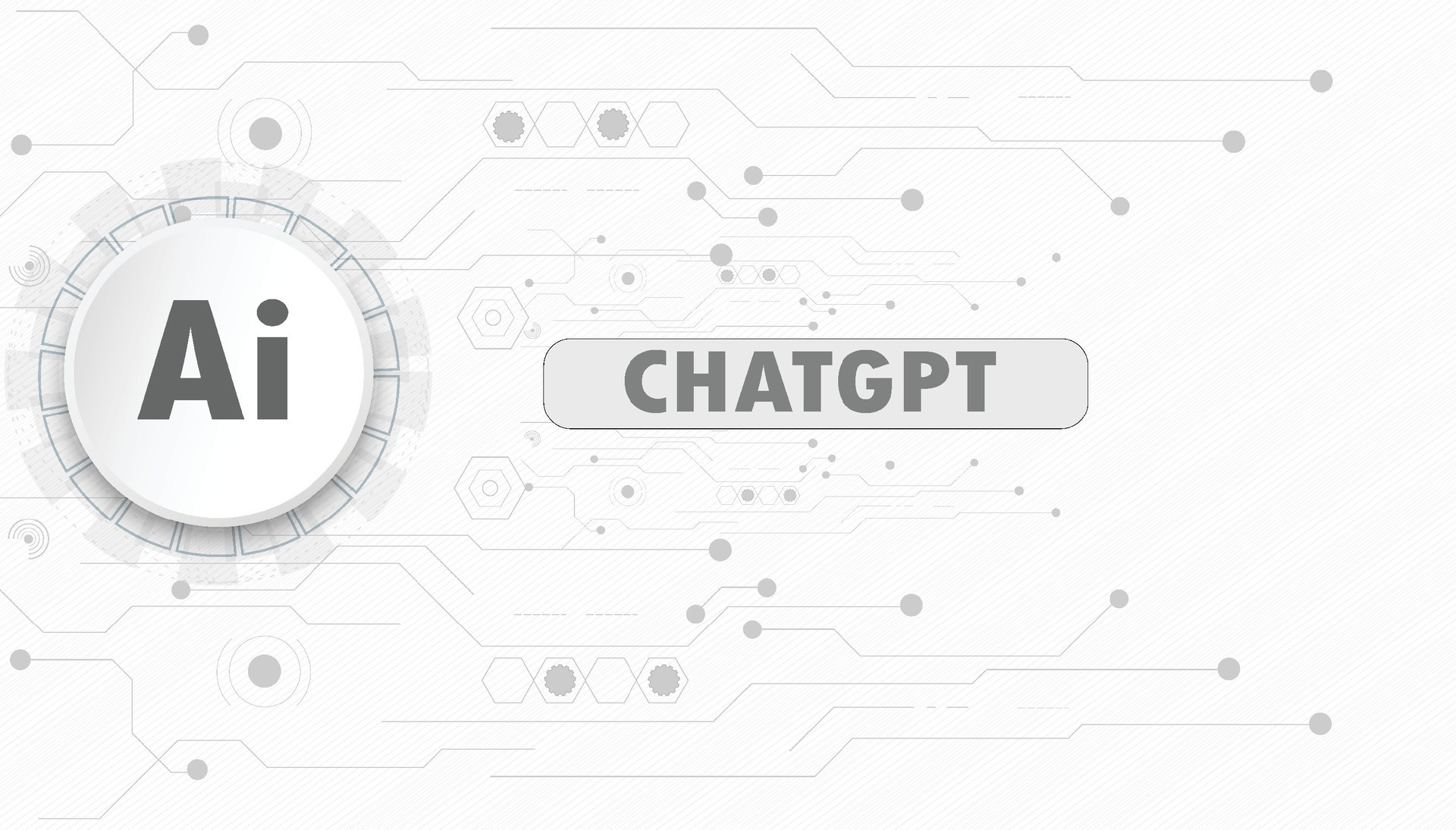 ChatGPT OpenAi and line technology network background. Smart AI or ...