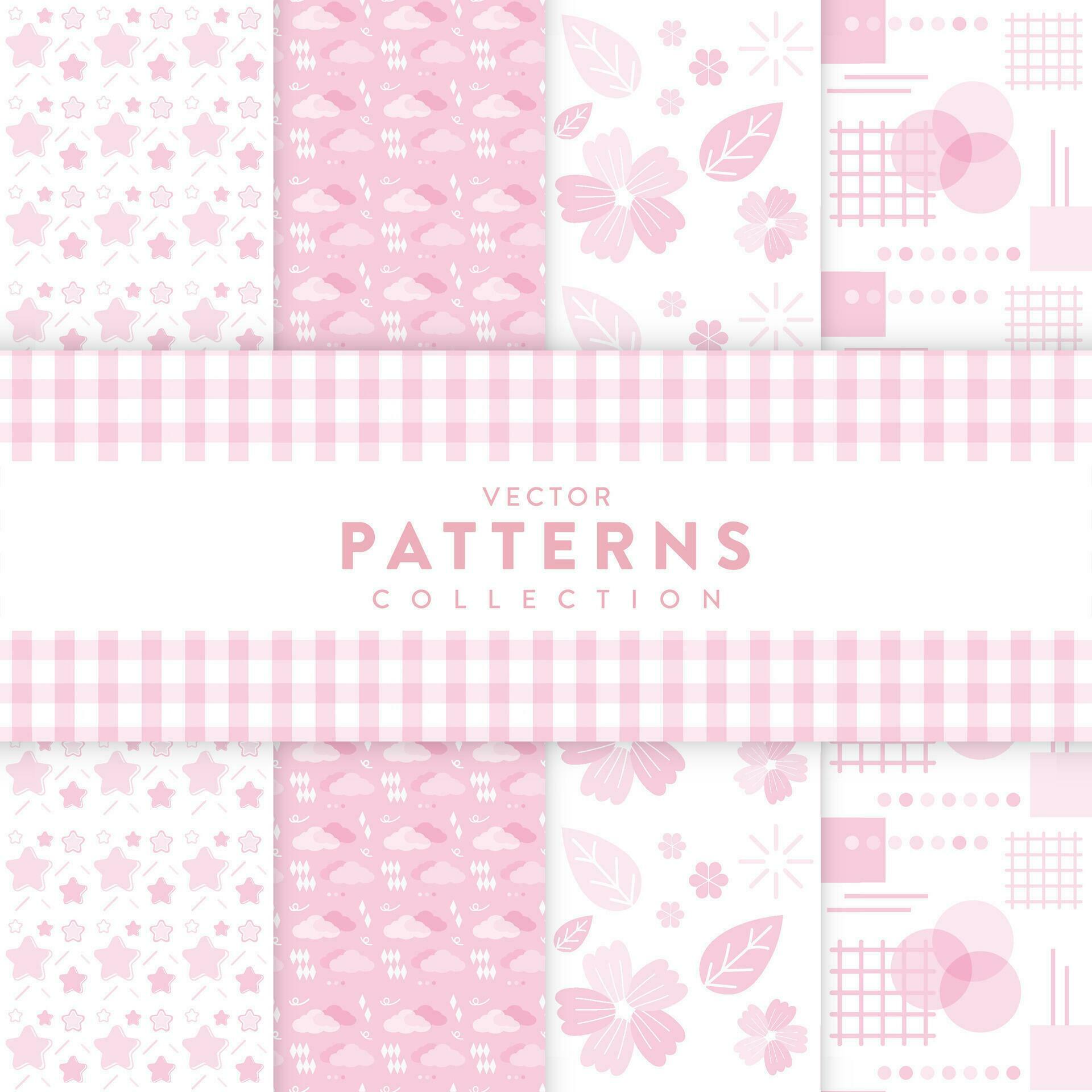 Vector patterns collections pink seamless pattern 26343705 Vector Art ...