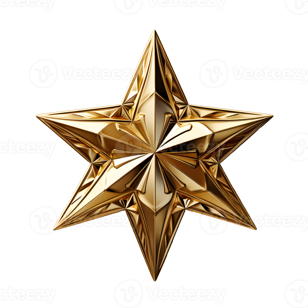 gold stars 3d render isolated on transparent background ,gold star , 26343889 PNG