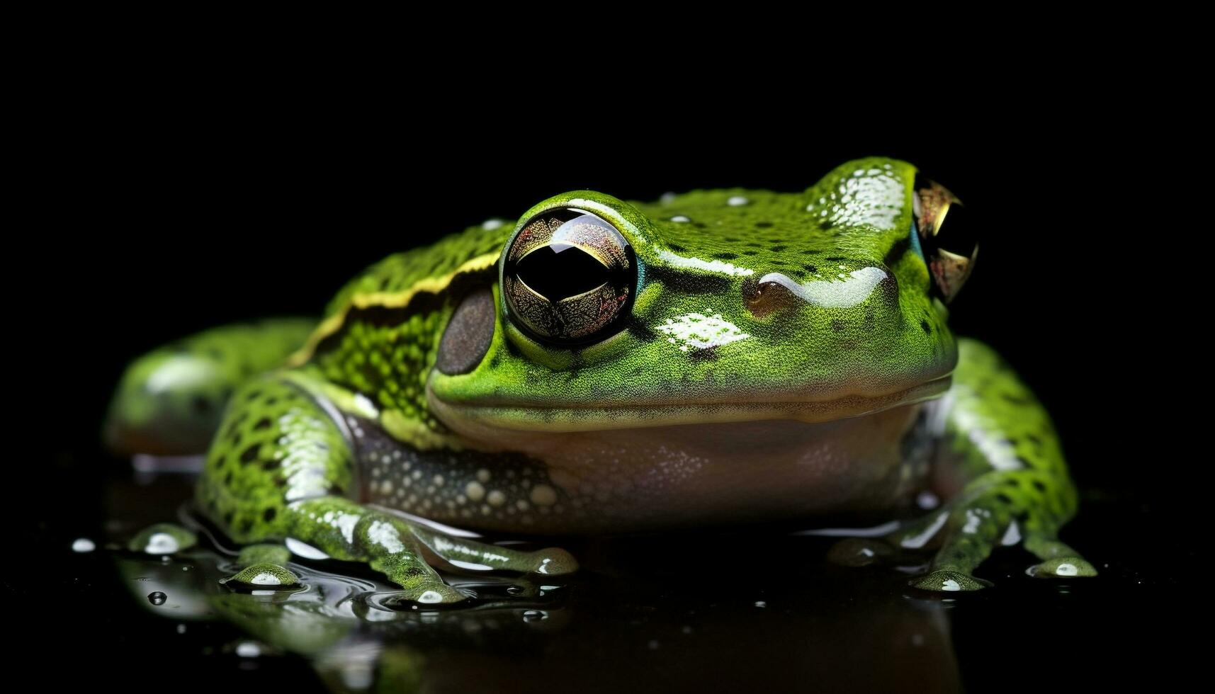 Slimy toad sitting by pond, staring ahead generated by AI 26350347 ... Slimy toad sitting by pond, staring ahead generated by AI 26350347 ...