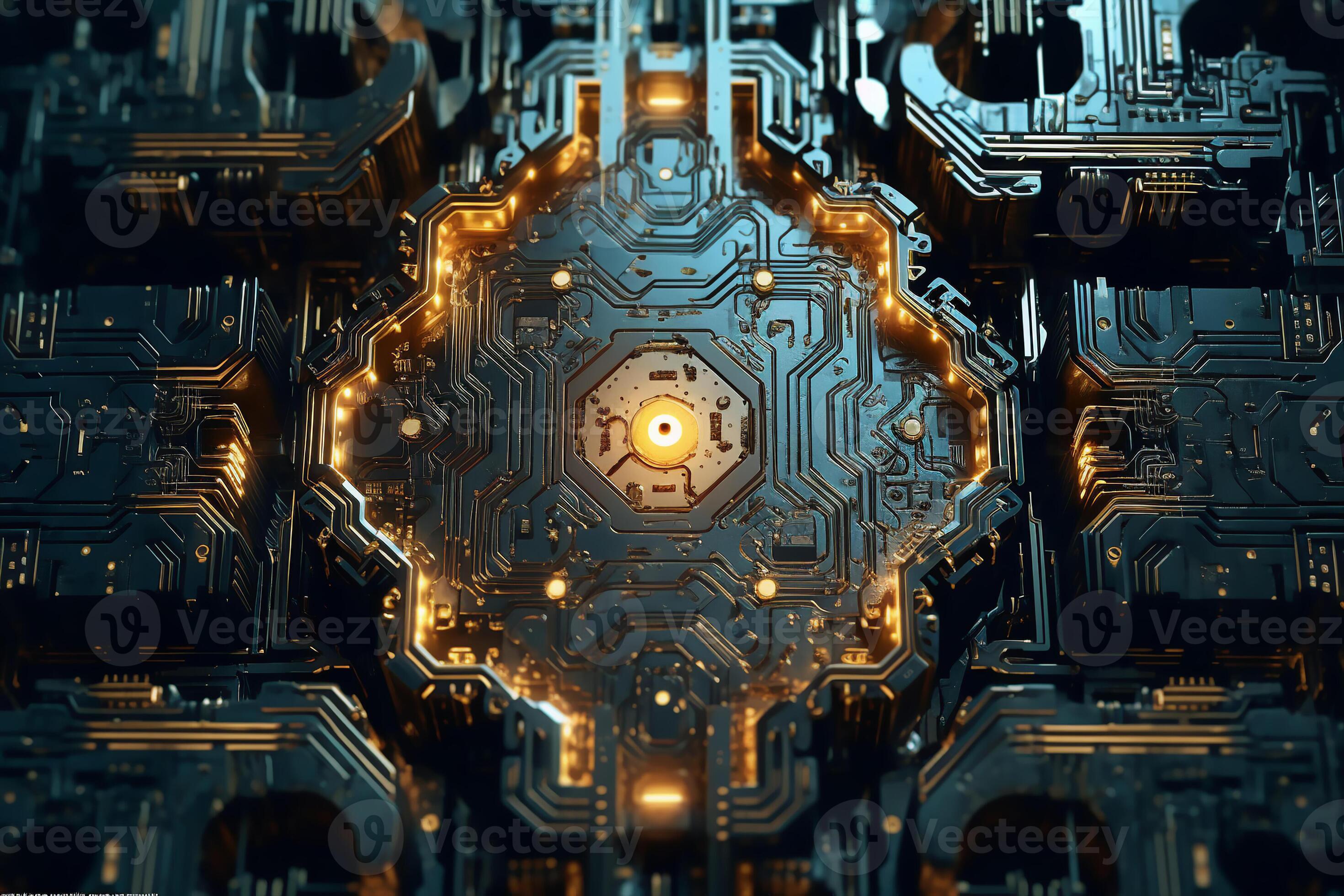 Electronic computer hardware technology texture with circuit board ...