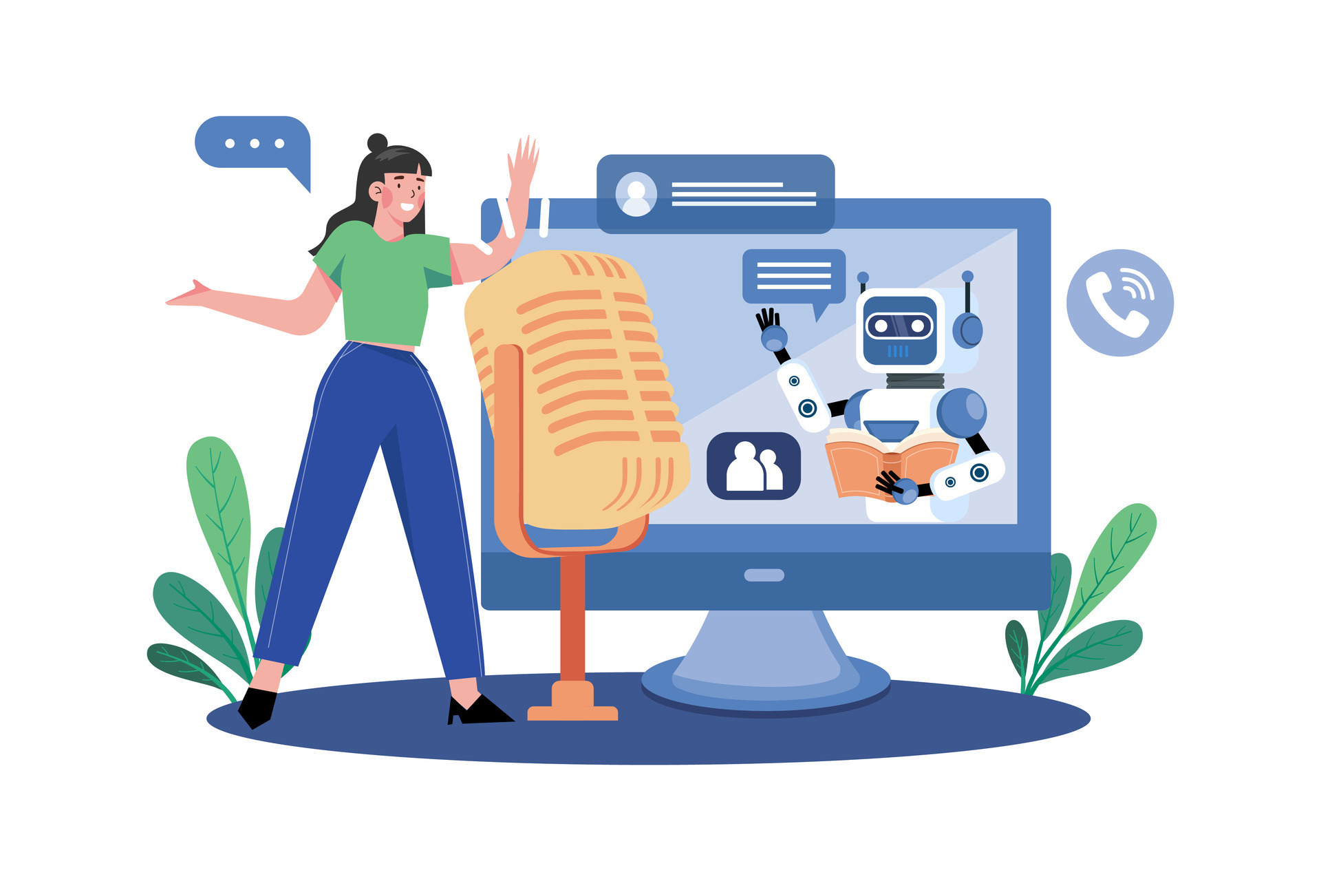 Ai Driven Speech Recognition Enables Voice Commands 26357117 Vector