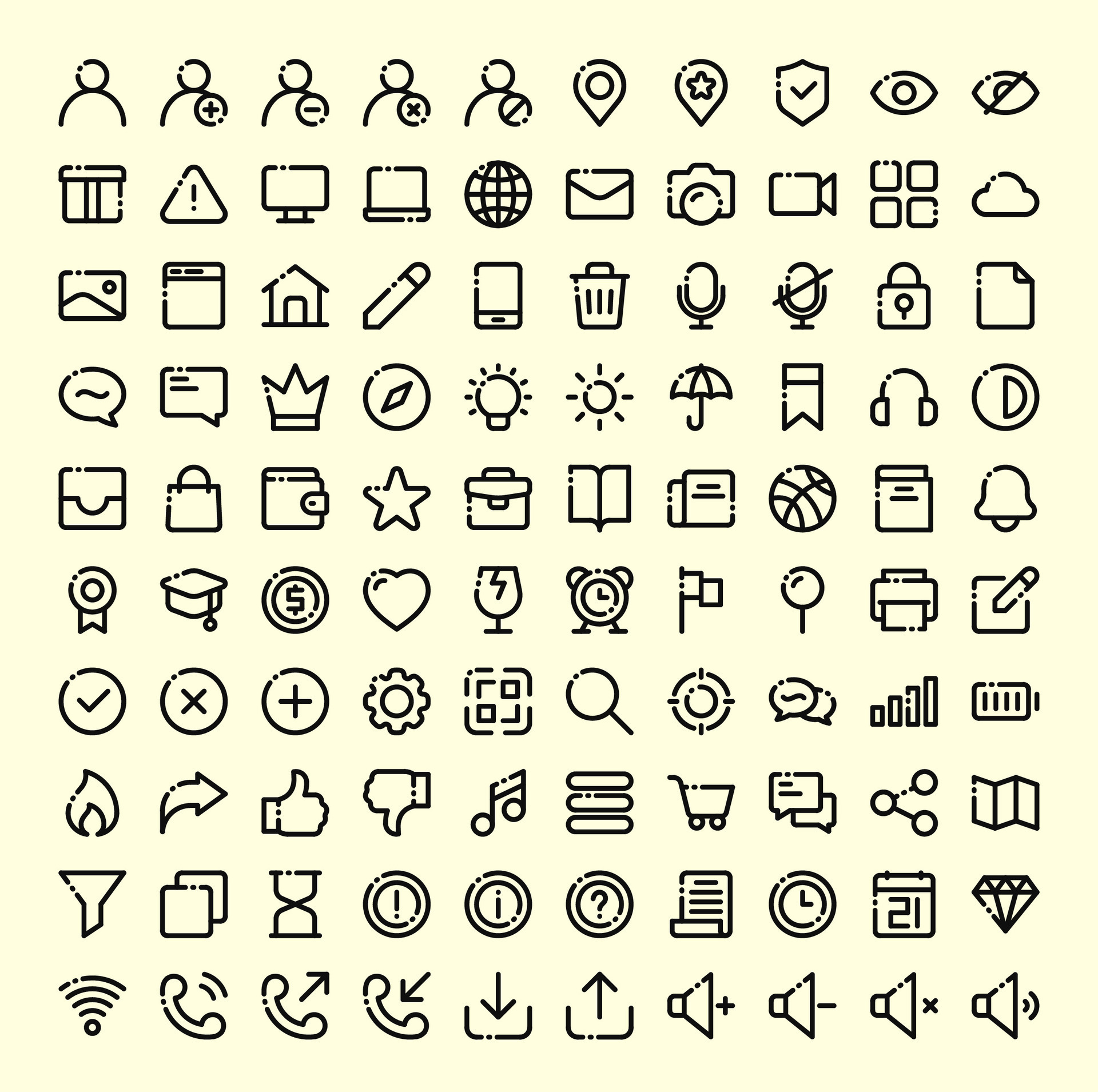 Basic User Interfce Icon Pack 26362196 Vector Art at Vecteezy