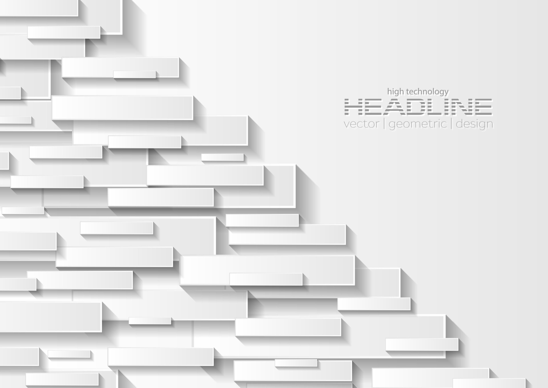 Abstract grey tech geometric paper rectangles background 26362893 ...