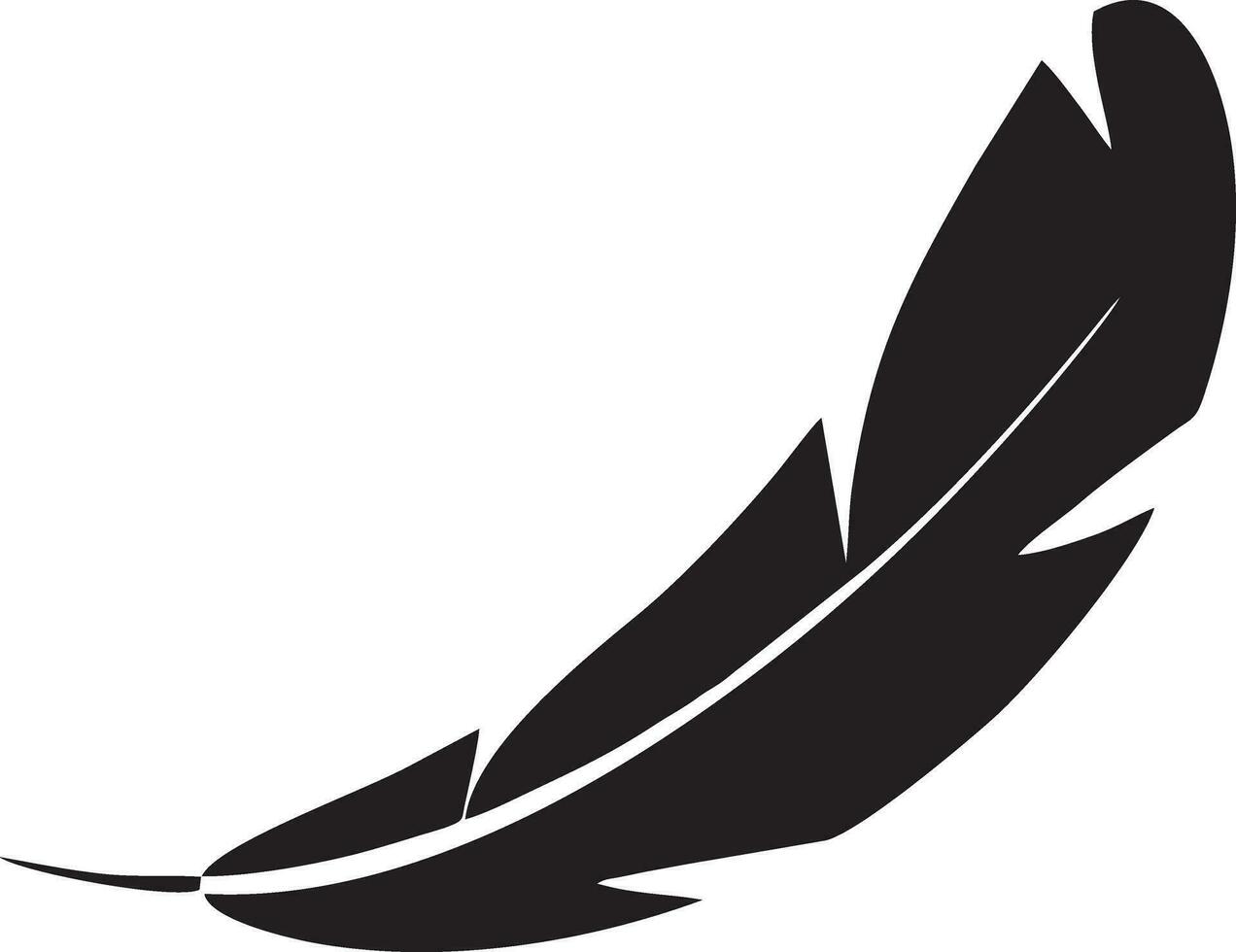Feather icon symbol isolated vector image. Illustration of the feather ...
