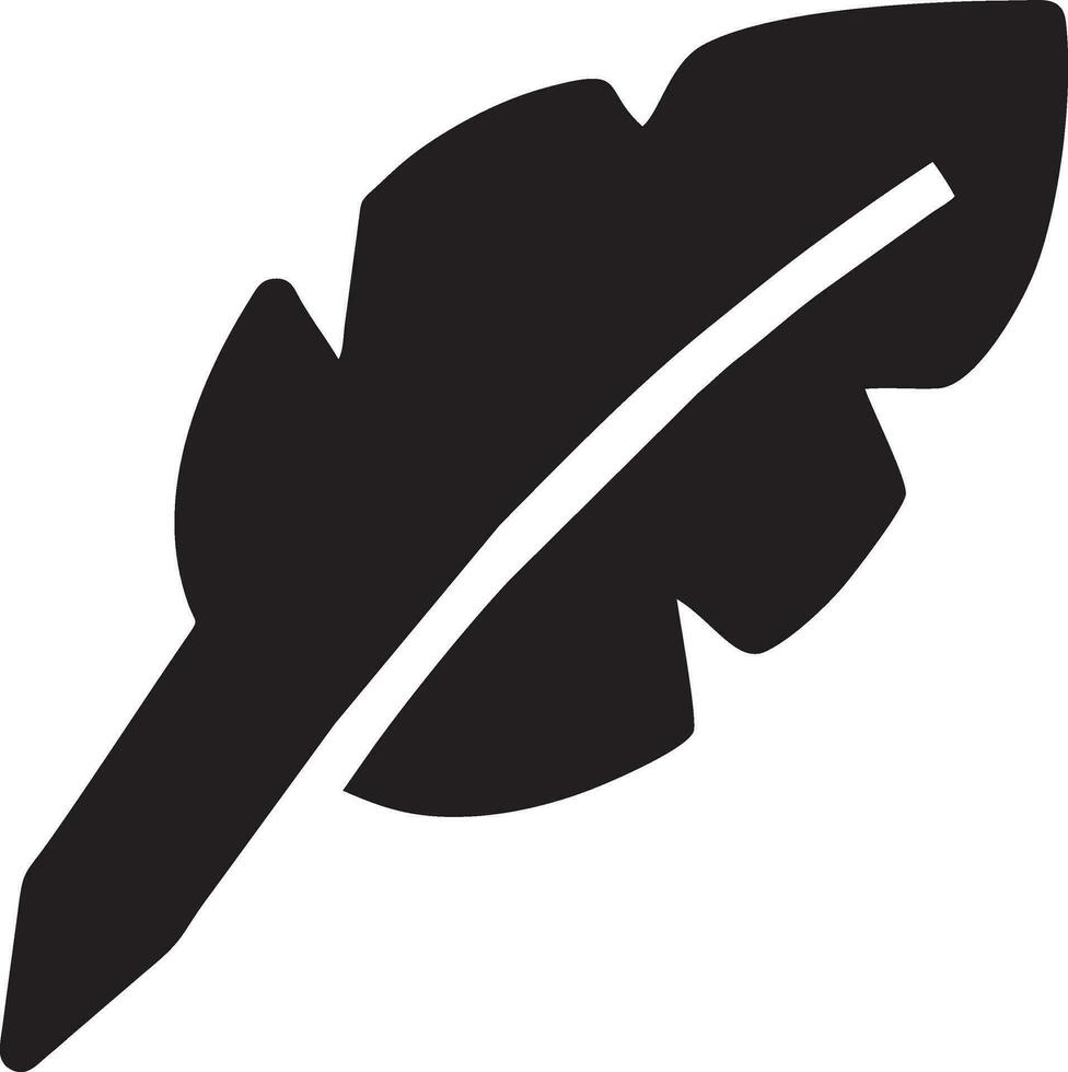 Feather icon symbol isolated vector image. Illustration of the feather ...
