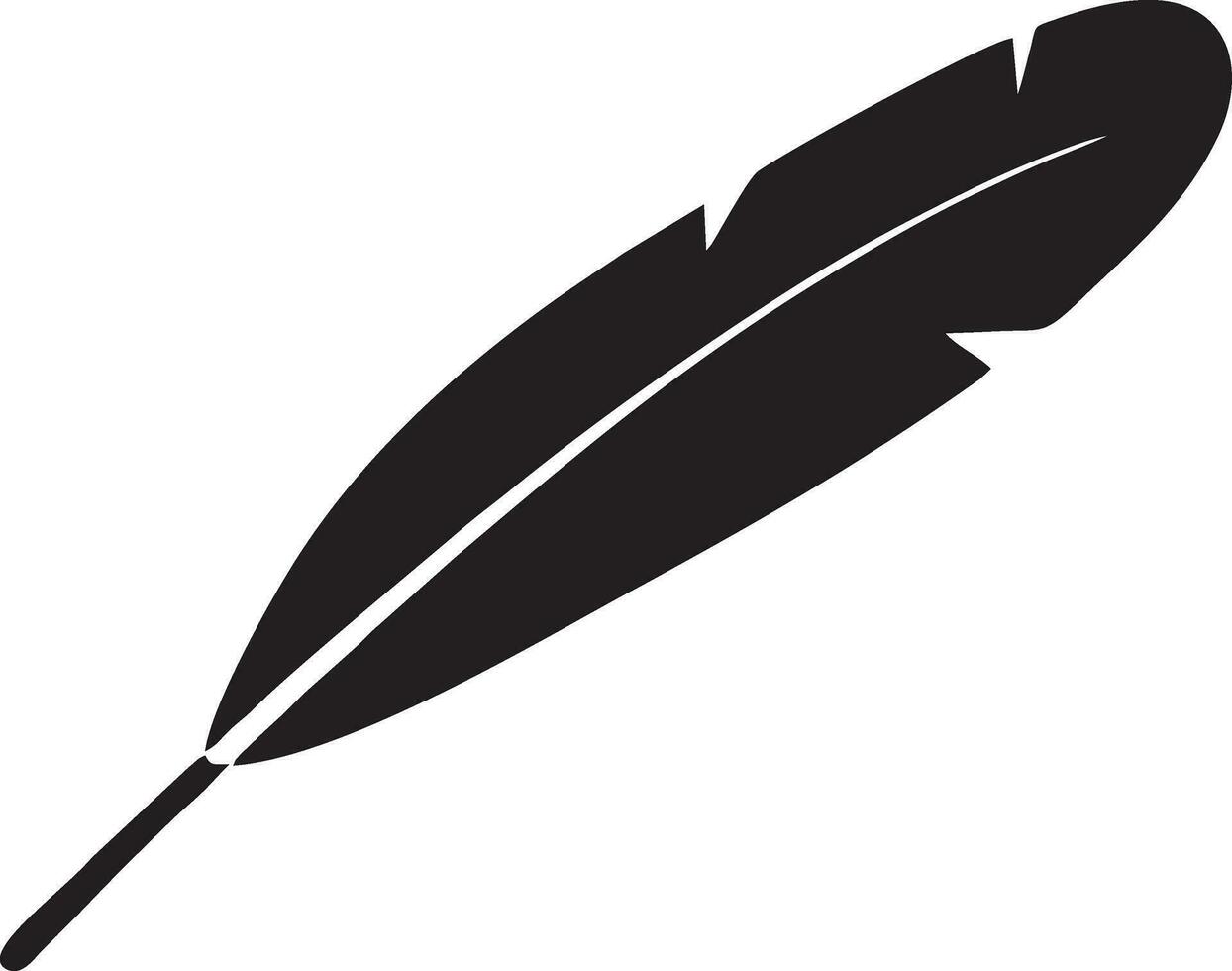 Feather icon symbol isolated vector image. Illustration of the feather ...