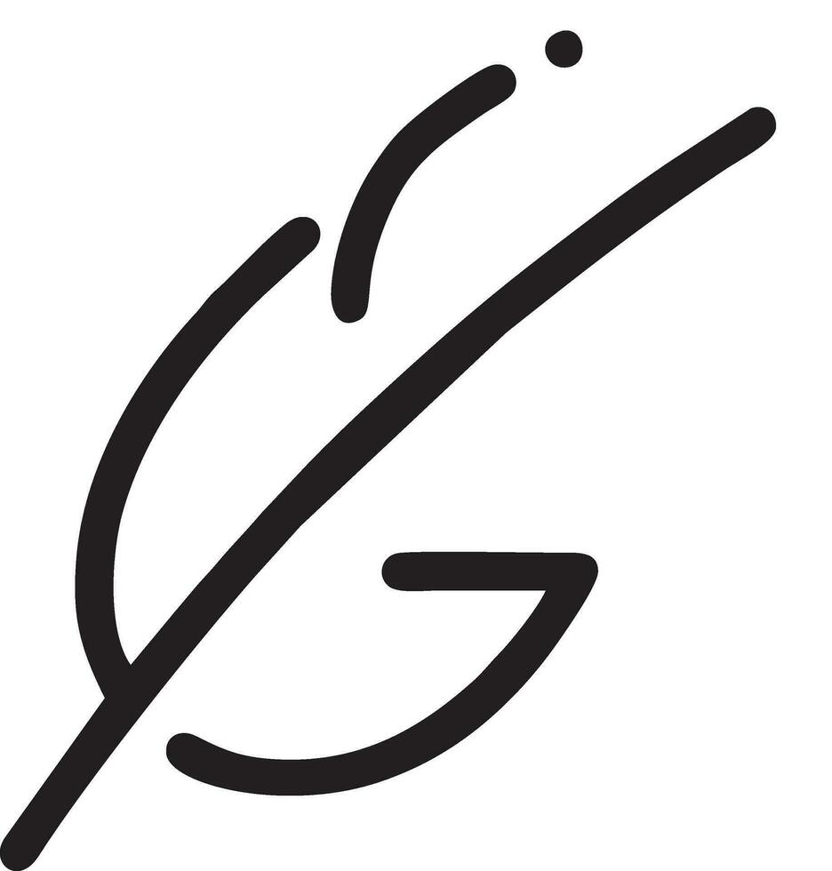 Feather icon symbol isolated vector image. Illustration of the feather ...