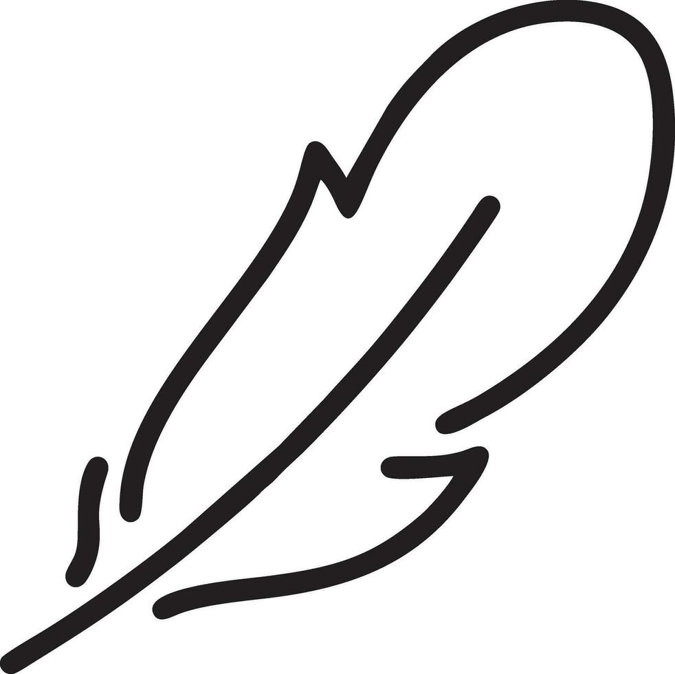 Feather icon symbol isolated vector image. Illustration of the feather ...