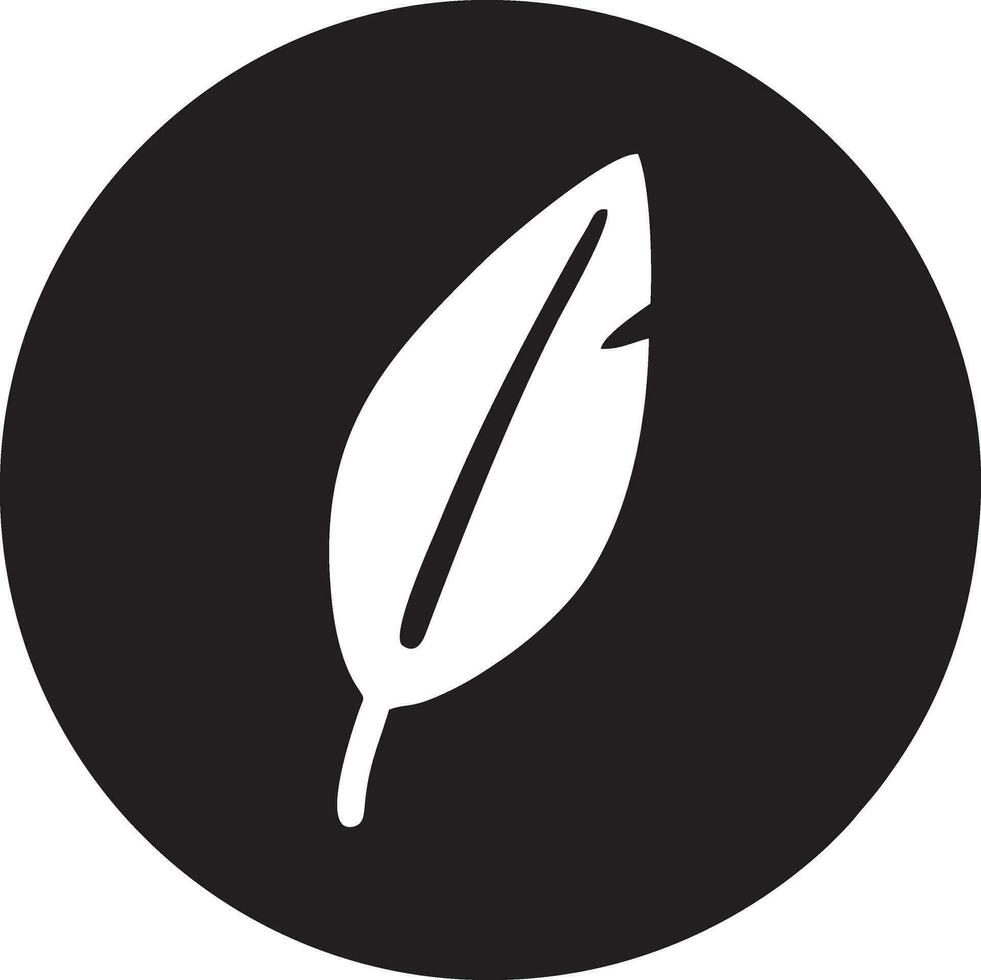 Feather icon symbol isolated vector image. Illustration of the feather ...