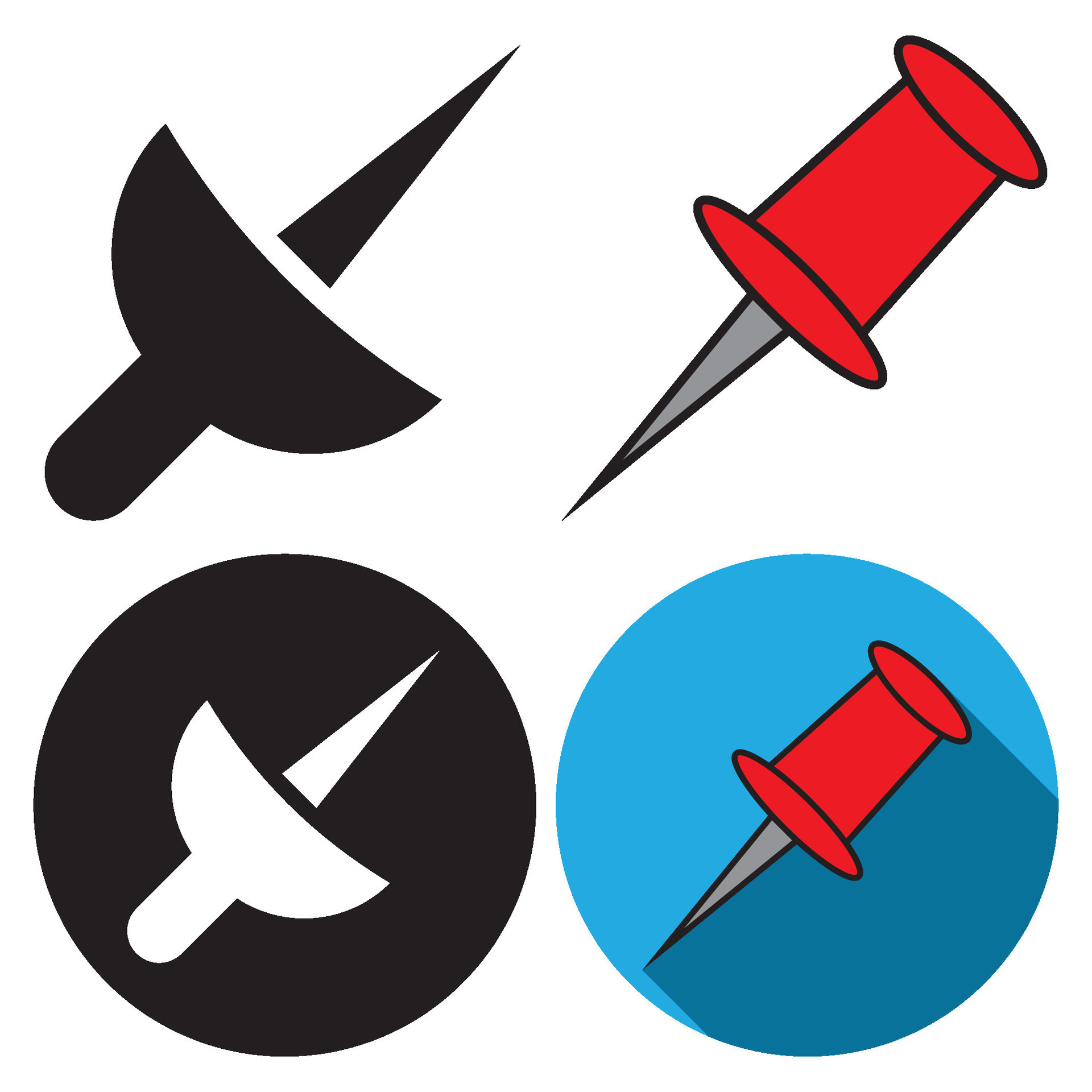 thumbtack icon vector 26365221 Vector Art at Vecteezy