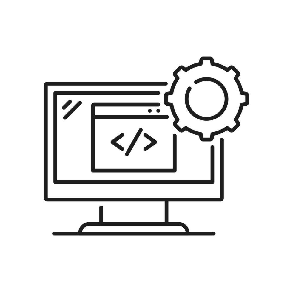 Rpa Icon Robotic Process Automation With Computer 26365671 Vector Art At Vecteezy
