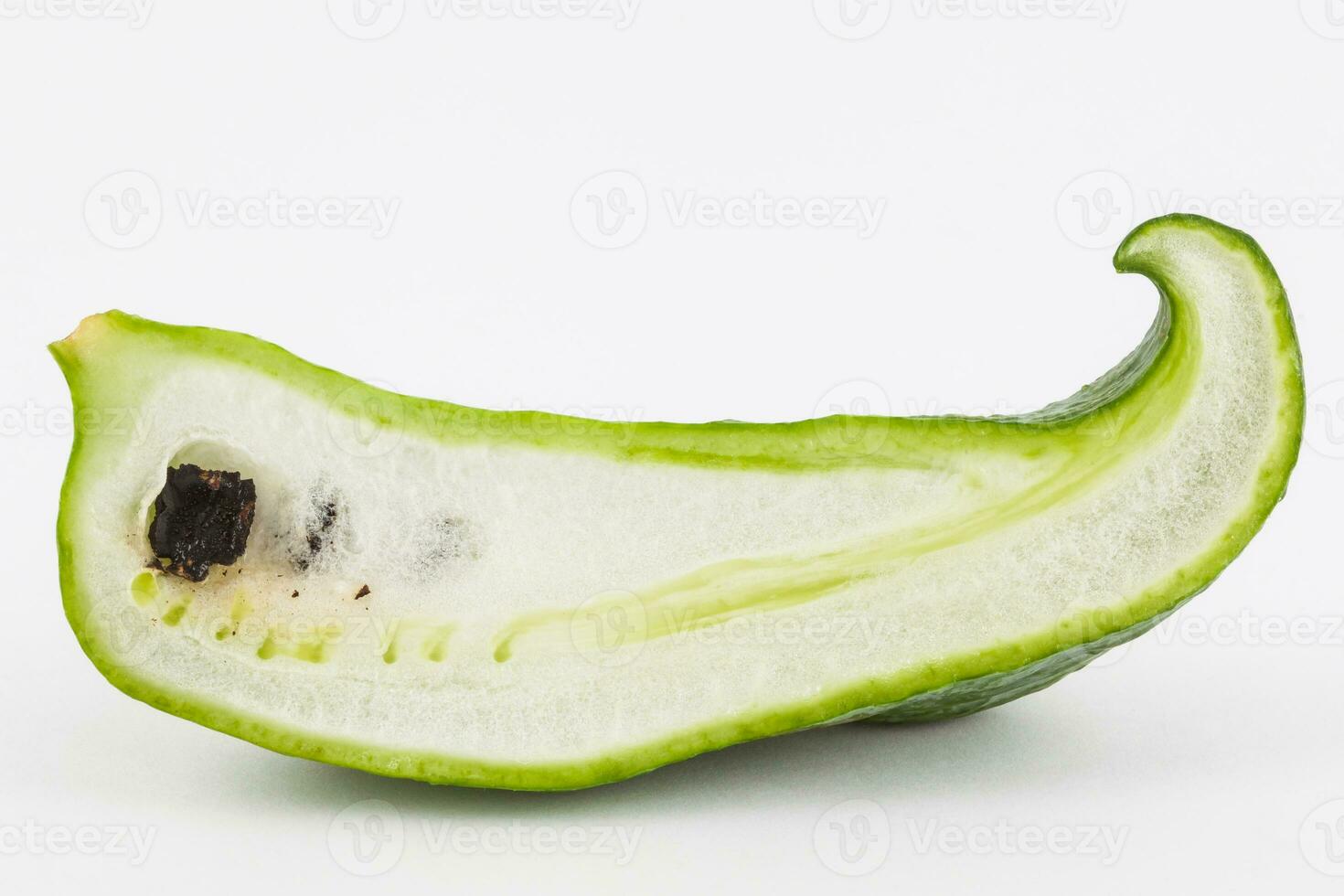 Stuffing Cucumber Isolated In White Background Cyclanthera Pedata