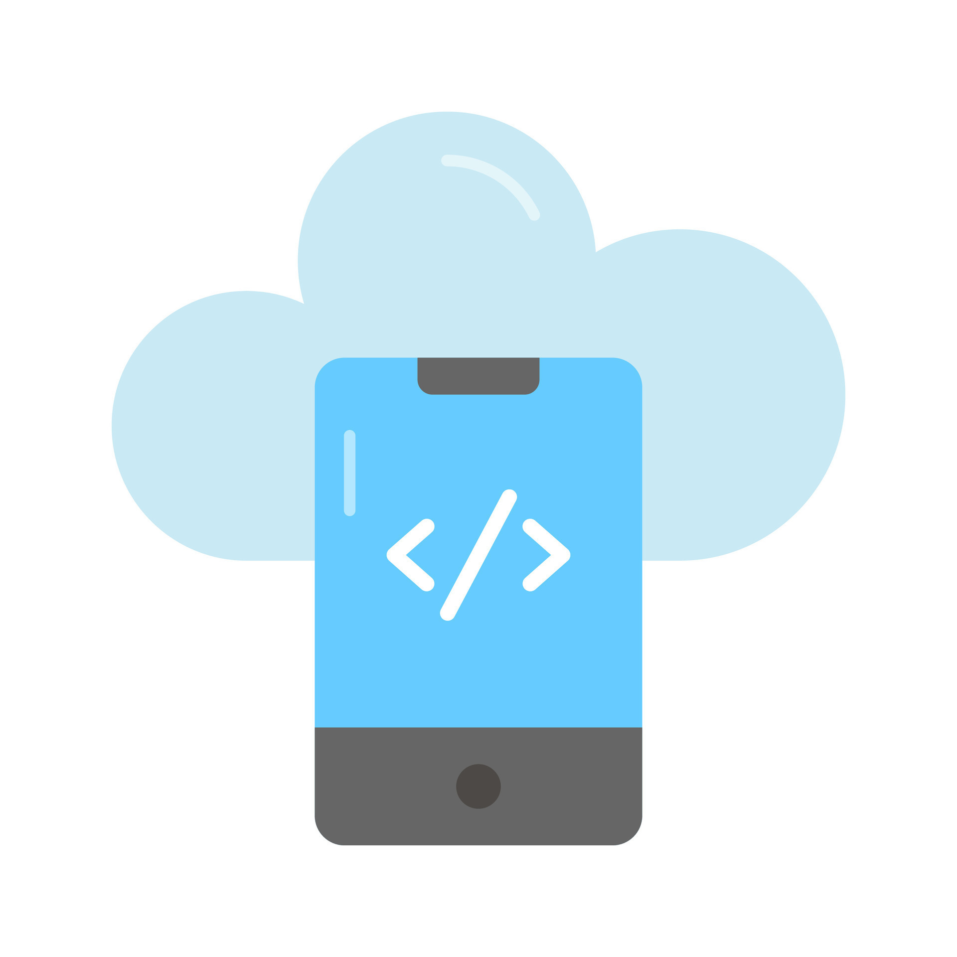Editable Vector Of Mobile App Development Mobile App Coding Icon 3014