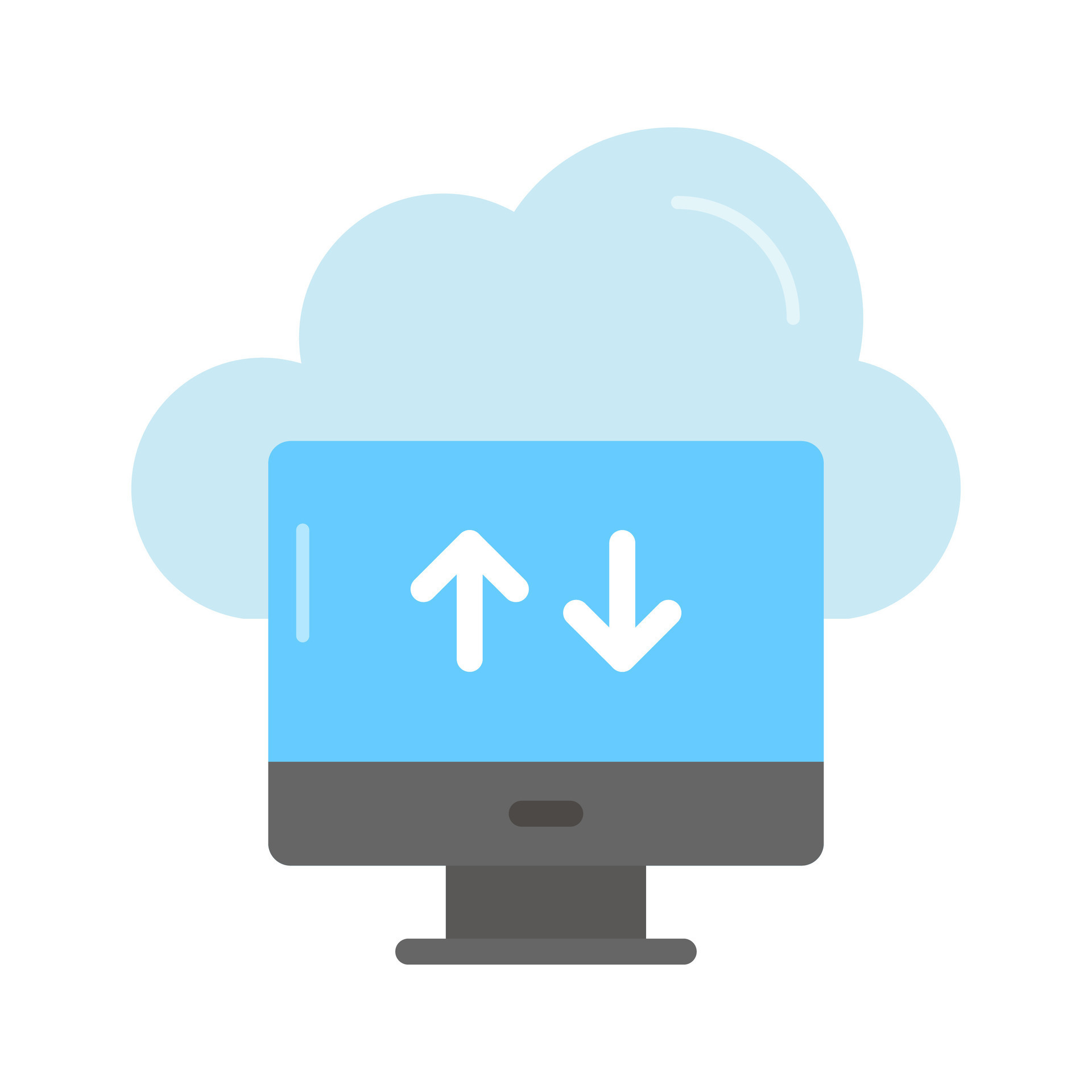 Two Arrows Pointing Opposite Direction Indicating The Synchronization