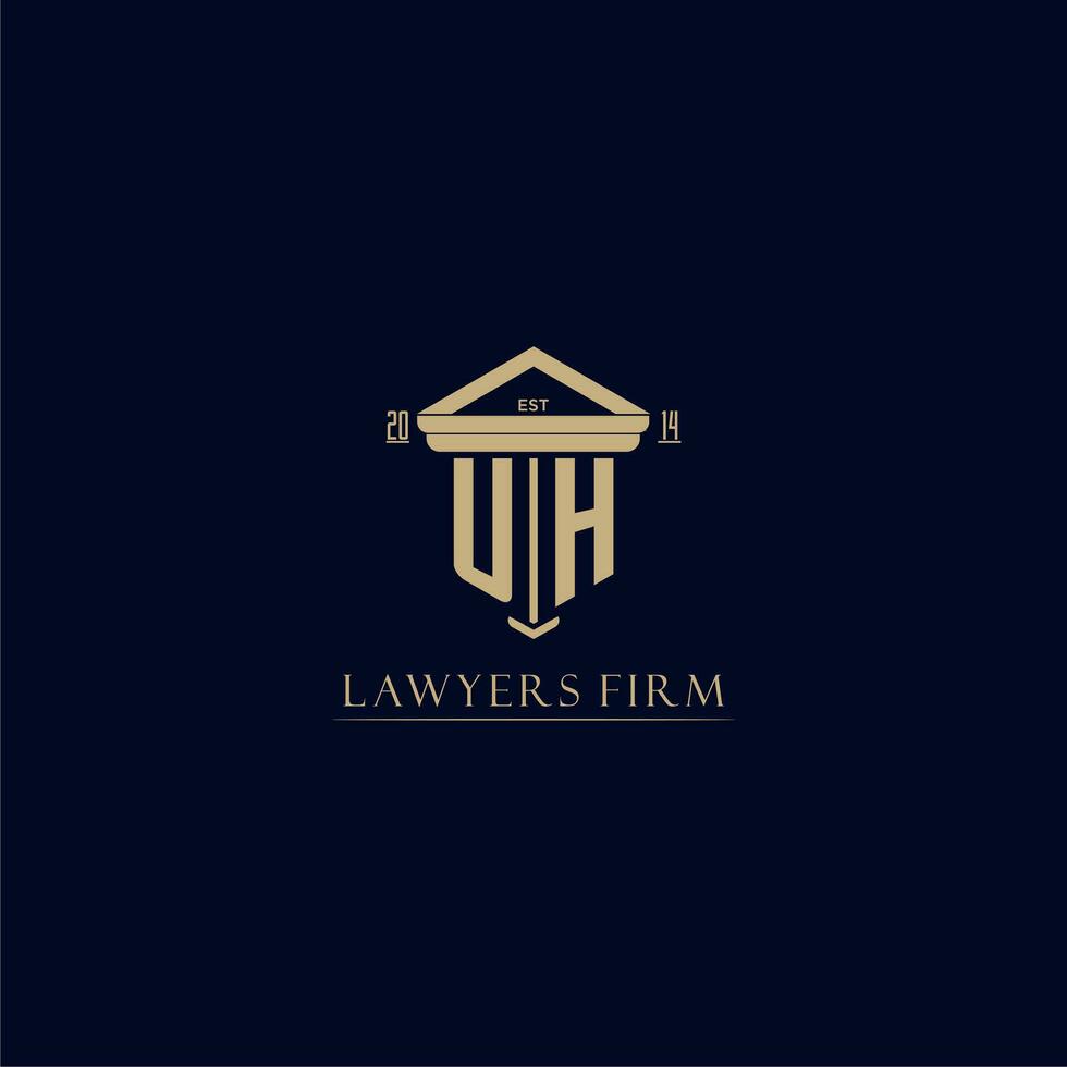 UH initial monogram lawfirm logo with pillar design 26369306 Vector Art ... UH initial monogram lawfirm logo with pillar design 26369306 Vector Art ...