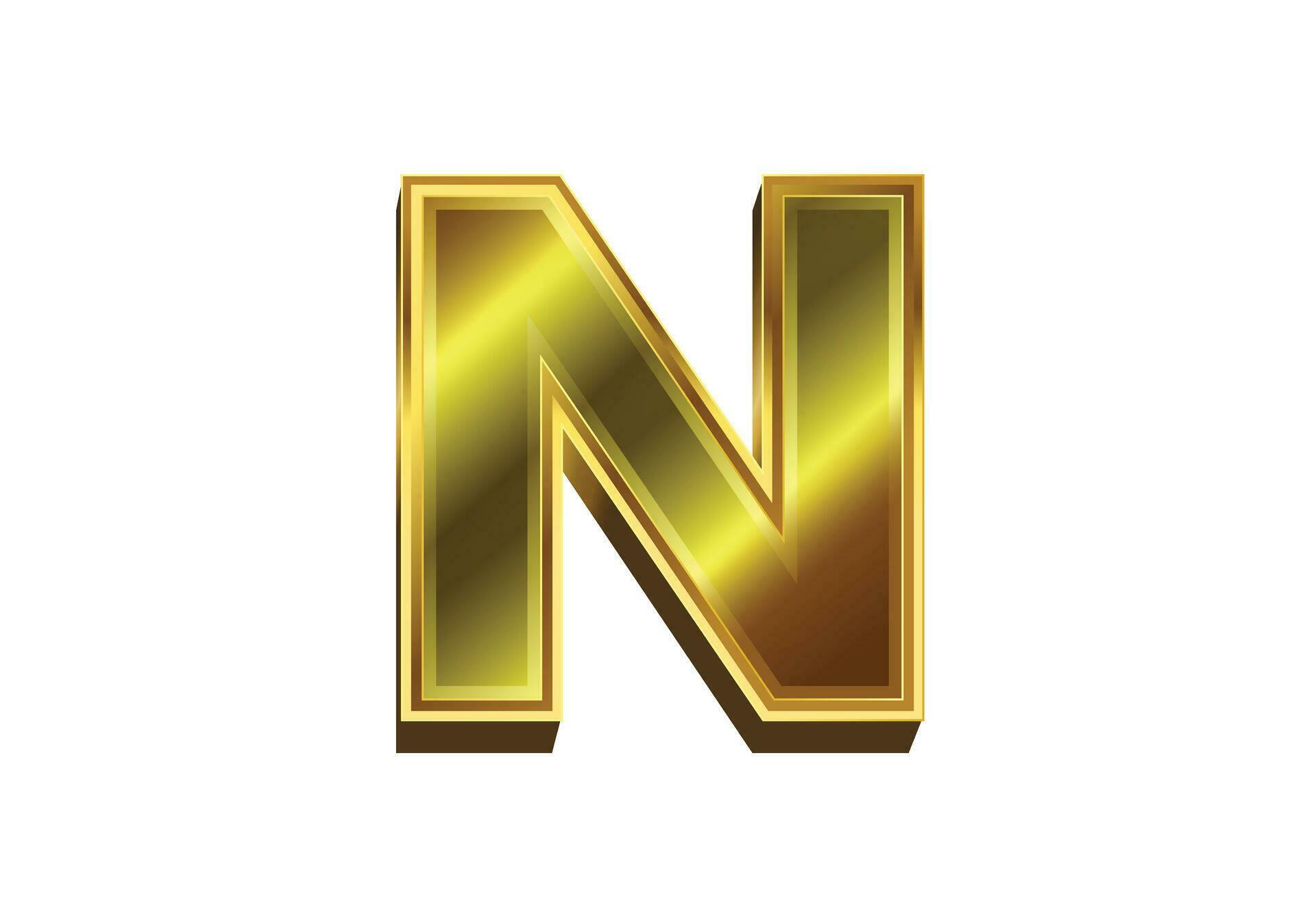 3d golden letter. Luxury gold alphabet on white background 26369970 Vector Art at Vecteezy