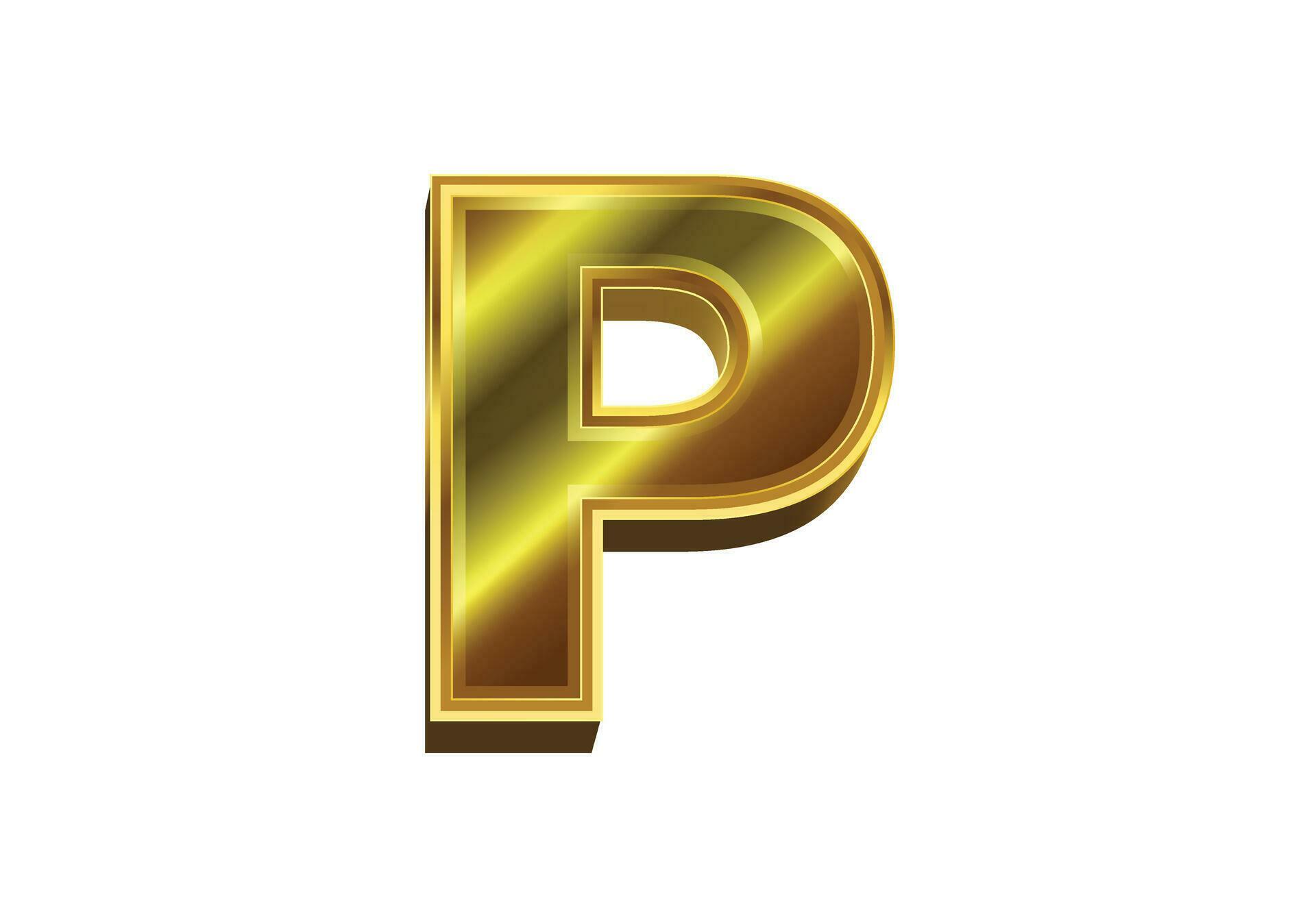 3d golden letter. Luxury gold alphabet on white background 26369983 Vector Art at Vecteezy