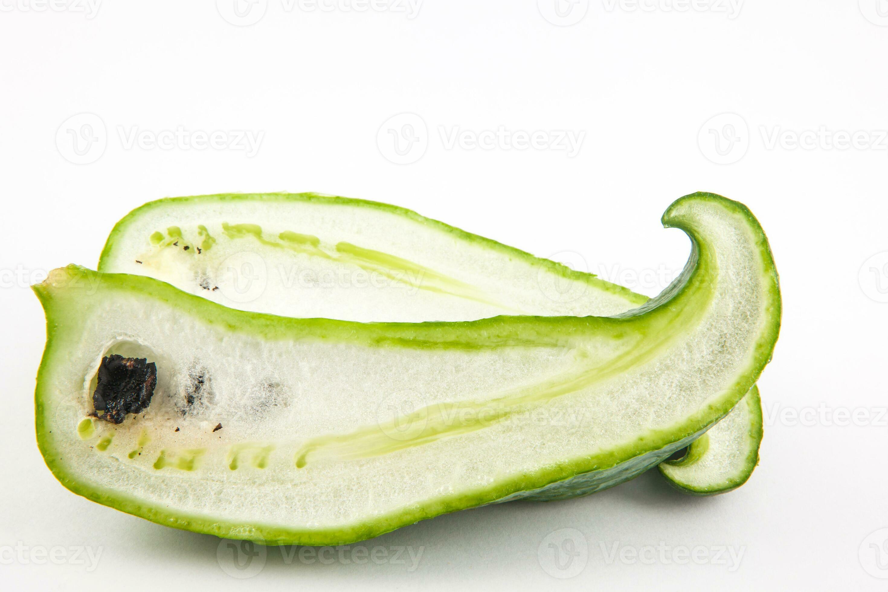 Stuffing Cucumber Isolated In White Background Cyclanthera Pedata