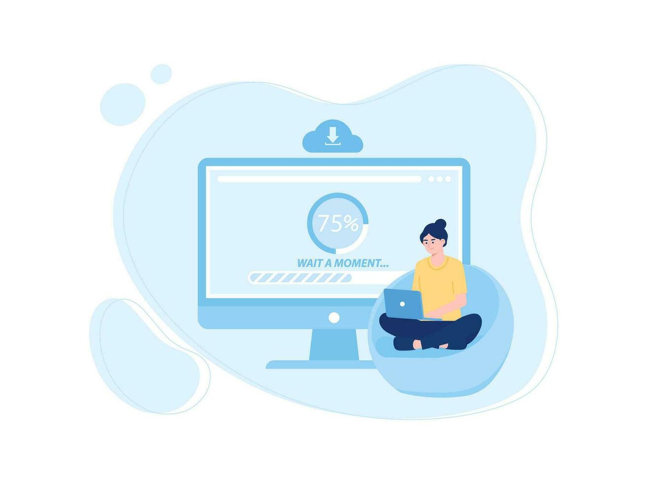 Cloud System Storage File Download Database Protection Concept Data Center File Management