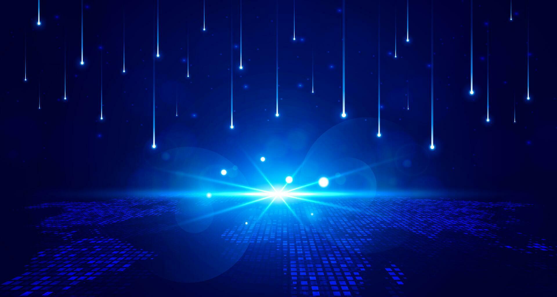 Digital Technology Speed Connect Blue Green Background Cyber Nano Information Abstract