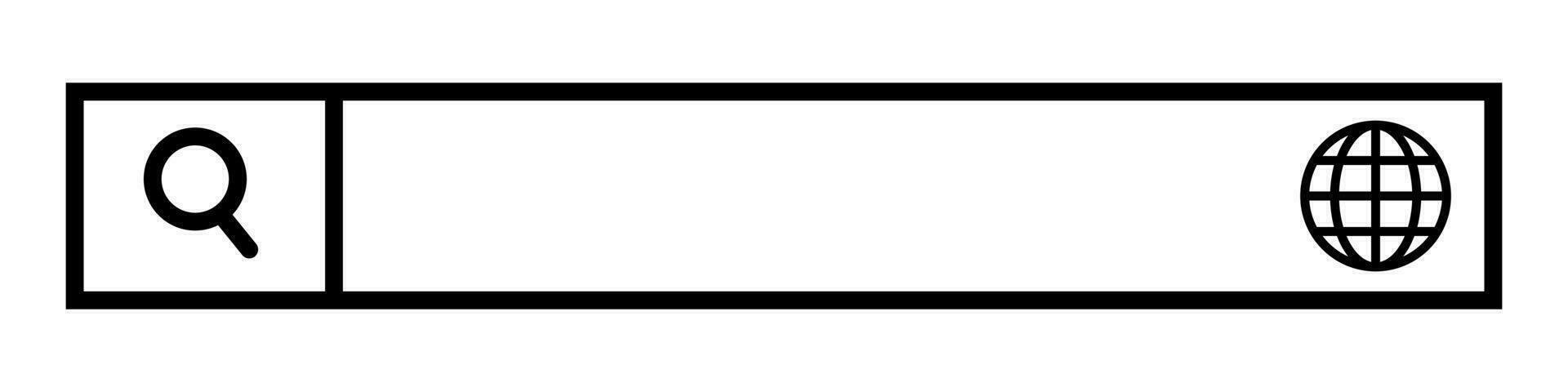 Search box and browser icon. Browsing. Web search bar. Vector. 26381122 ...
