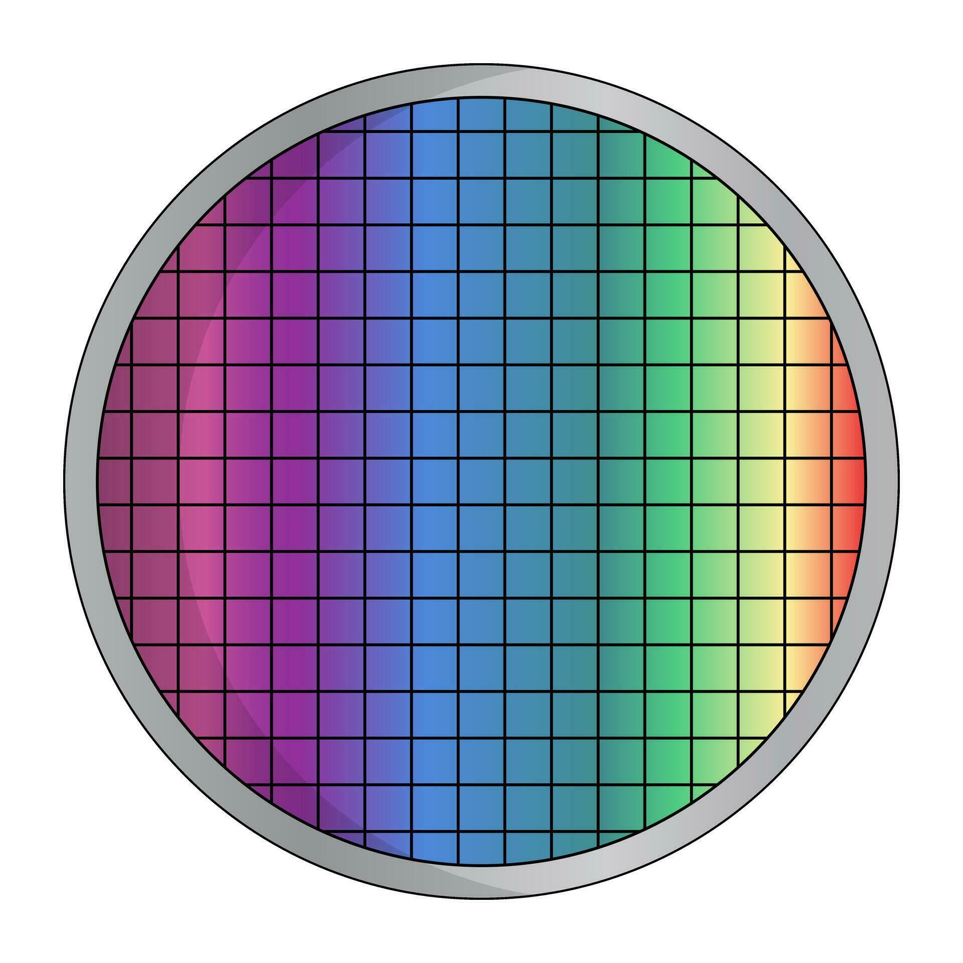 Modern silicon wafer icon. Semiconductor manufacturing material. Vector. 26381446 Vector Art at ...