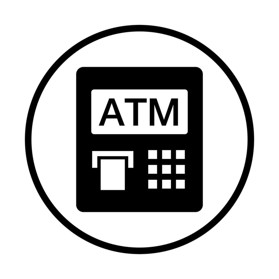 Round ATM icon. Bank ATM. Vector. 26381789 Vector Art at Vecteezy