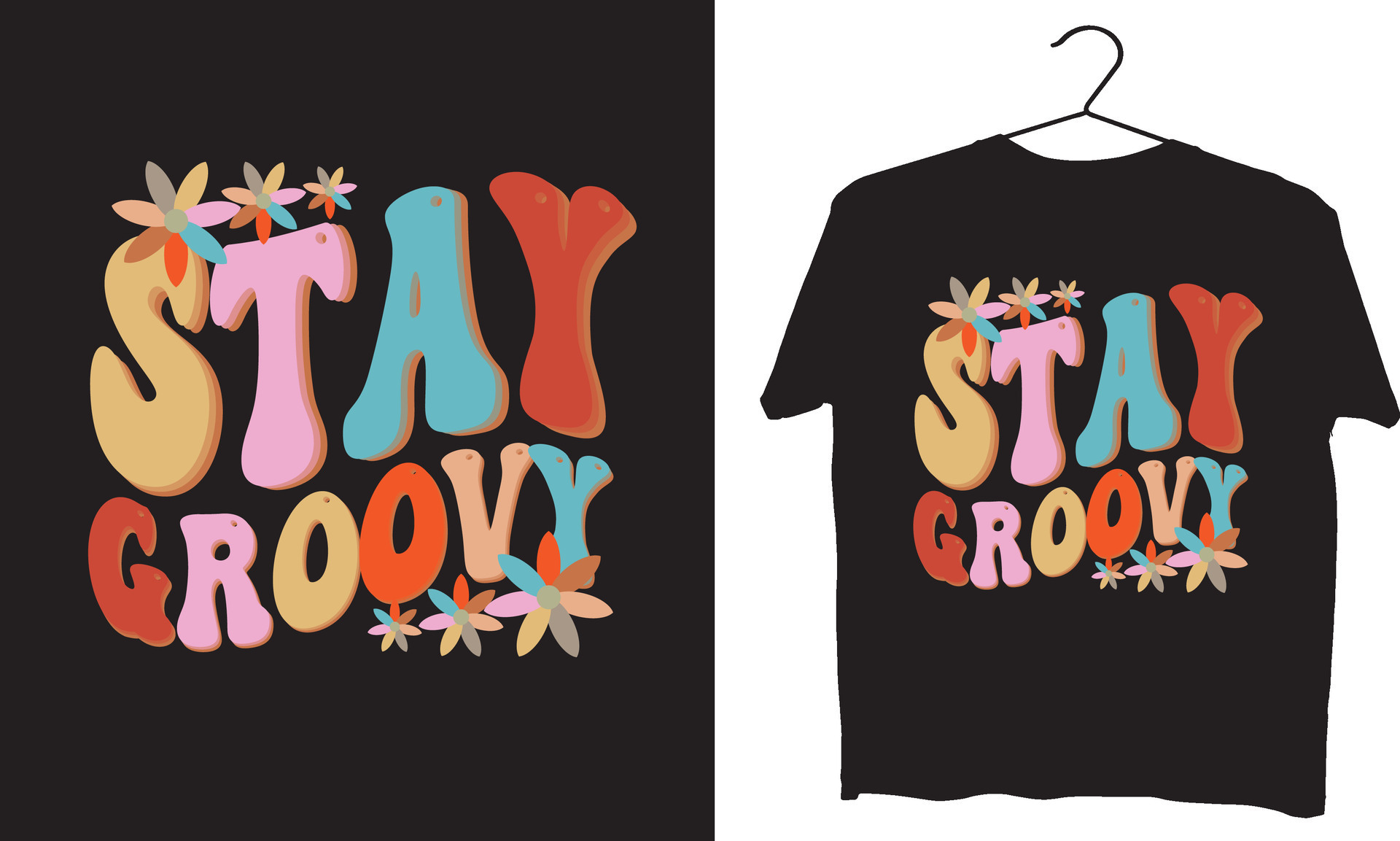 Stay groovy t shirt design 26383788 Vector Art at Vecteezy