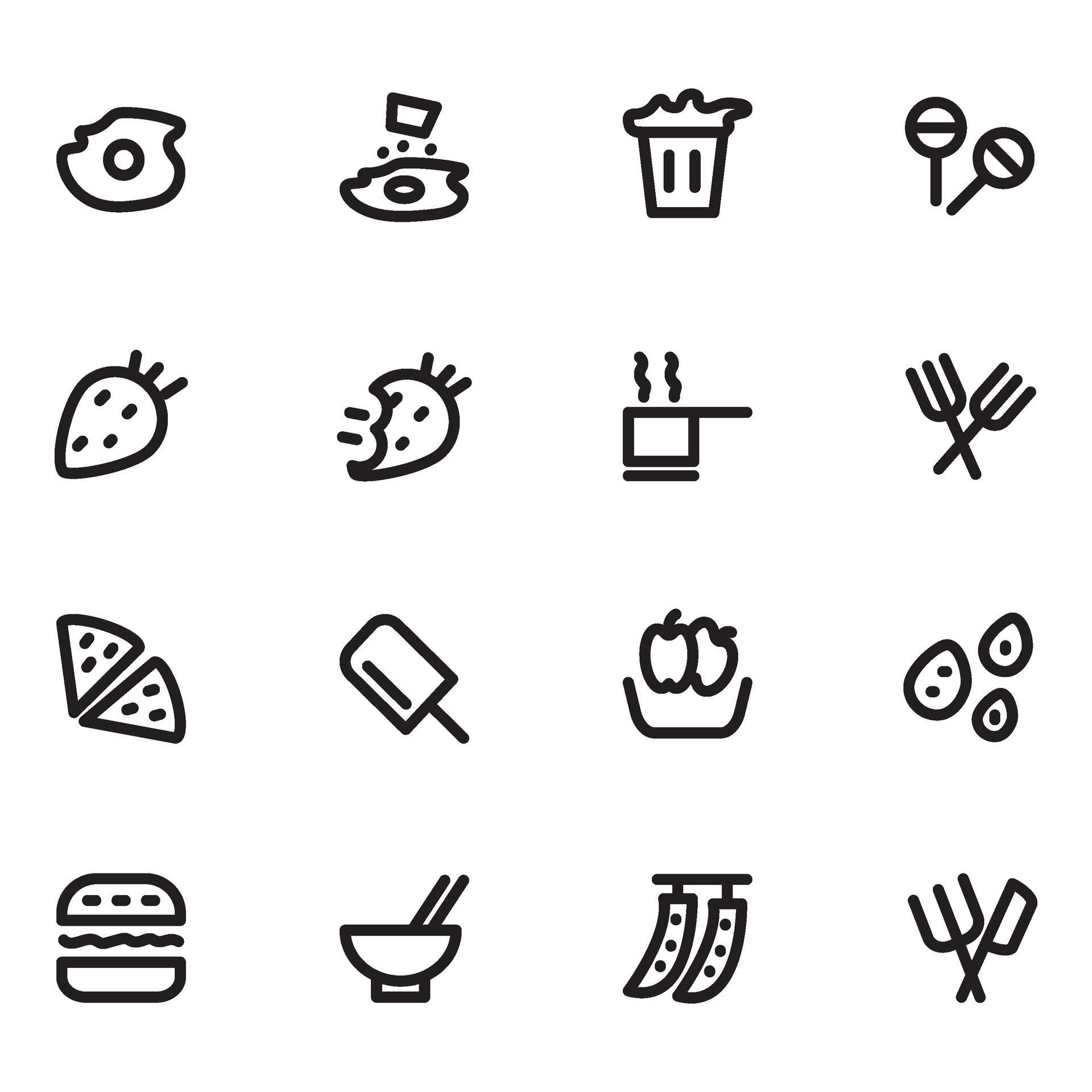 Bundle of Healthy Diet Icons in Line Style 26384276 Vector Art at Vecteezy