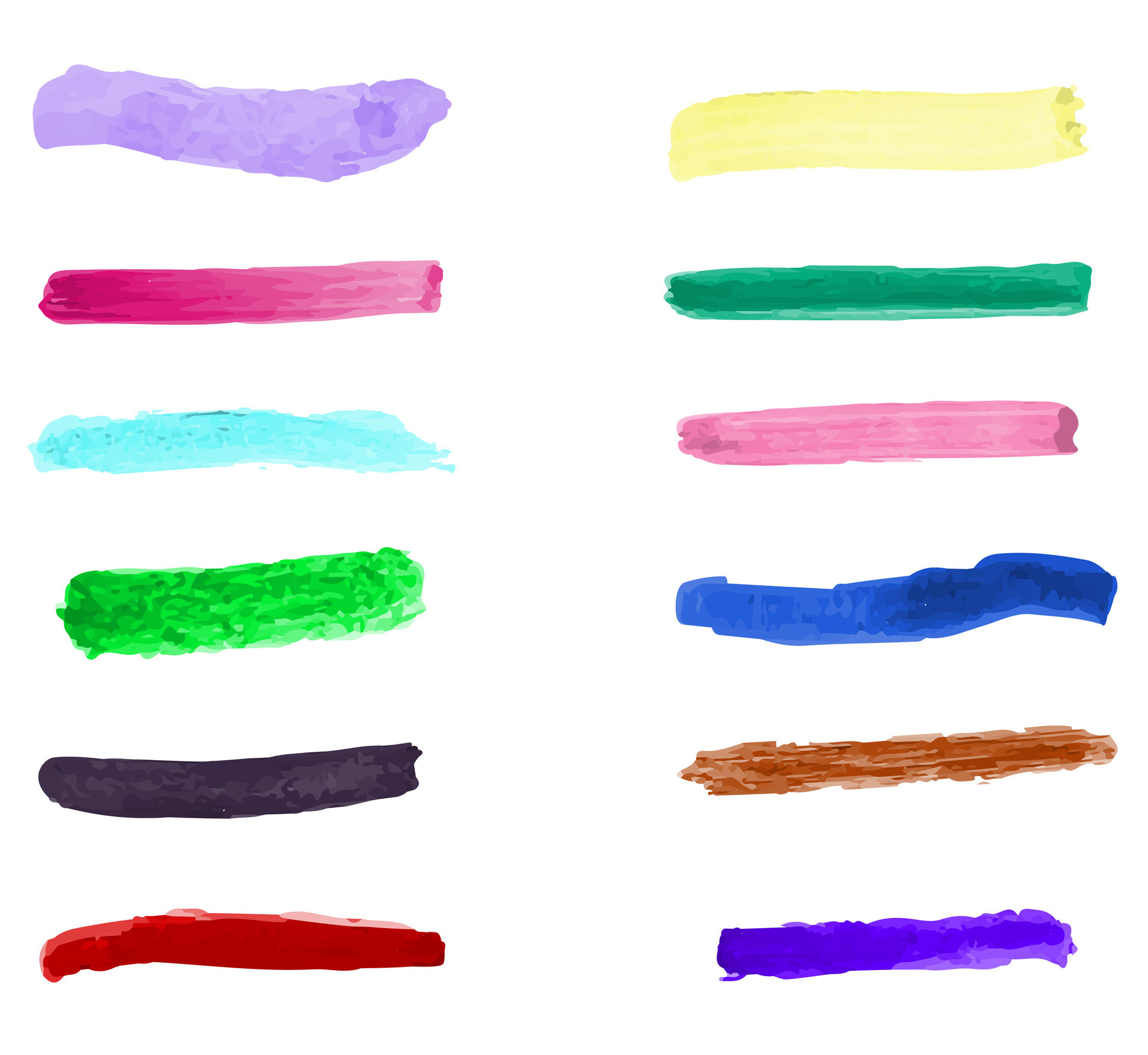 watercolor strokes, watercolor brush set 26384623 Vector Art at Vecteezy