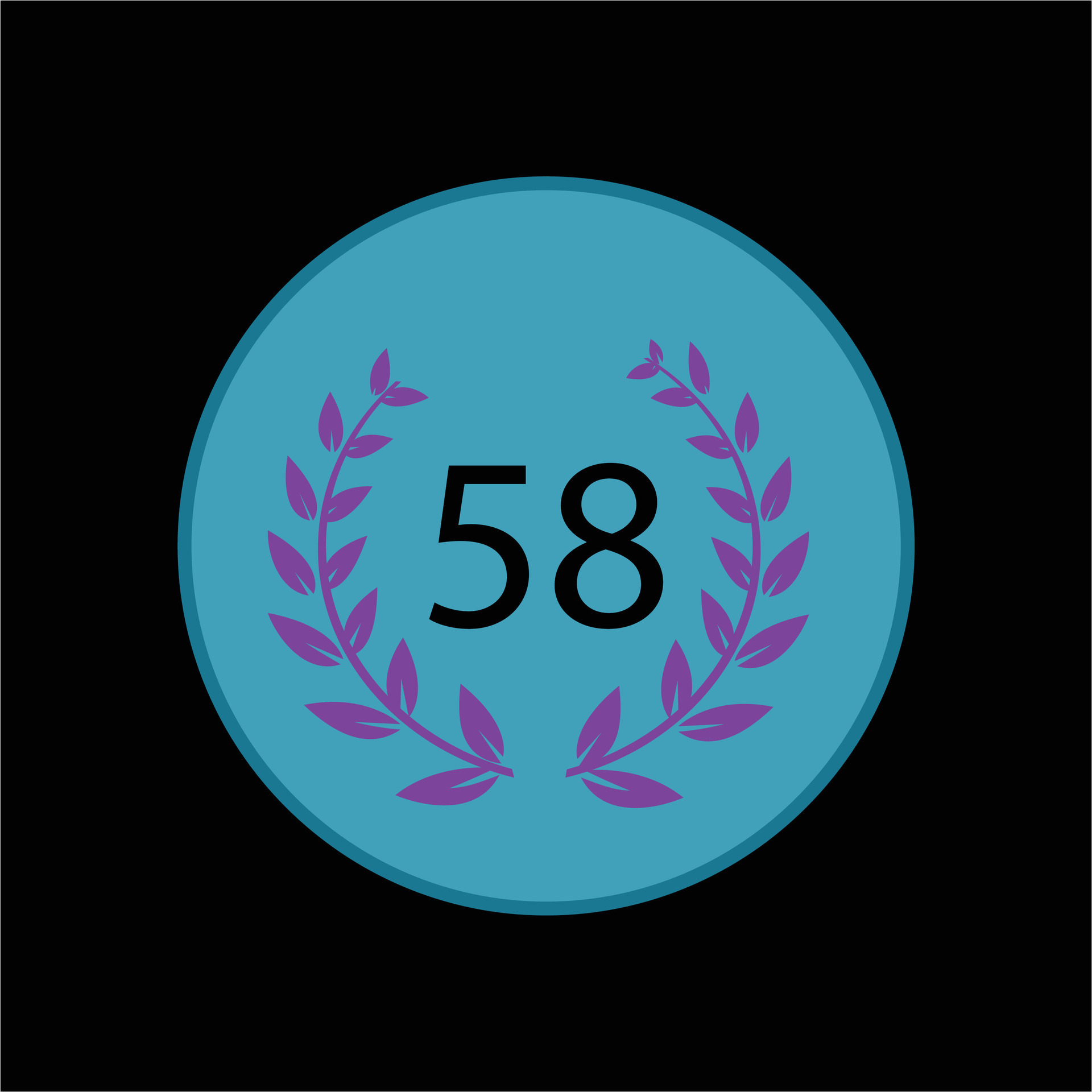 Leaf and 58 number logo design 26385024 Vector Art at Vecteezy