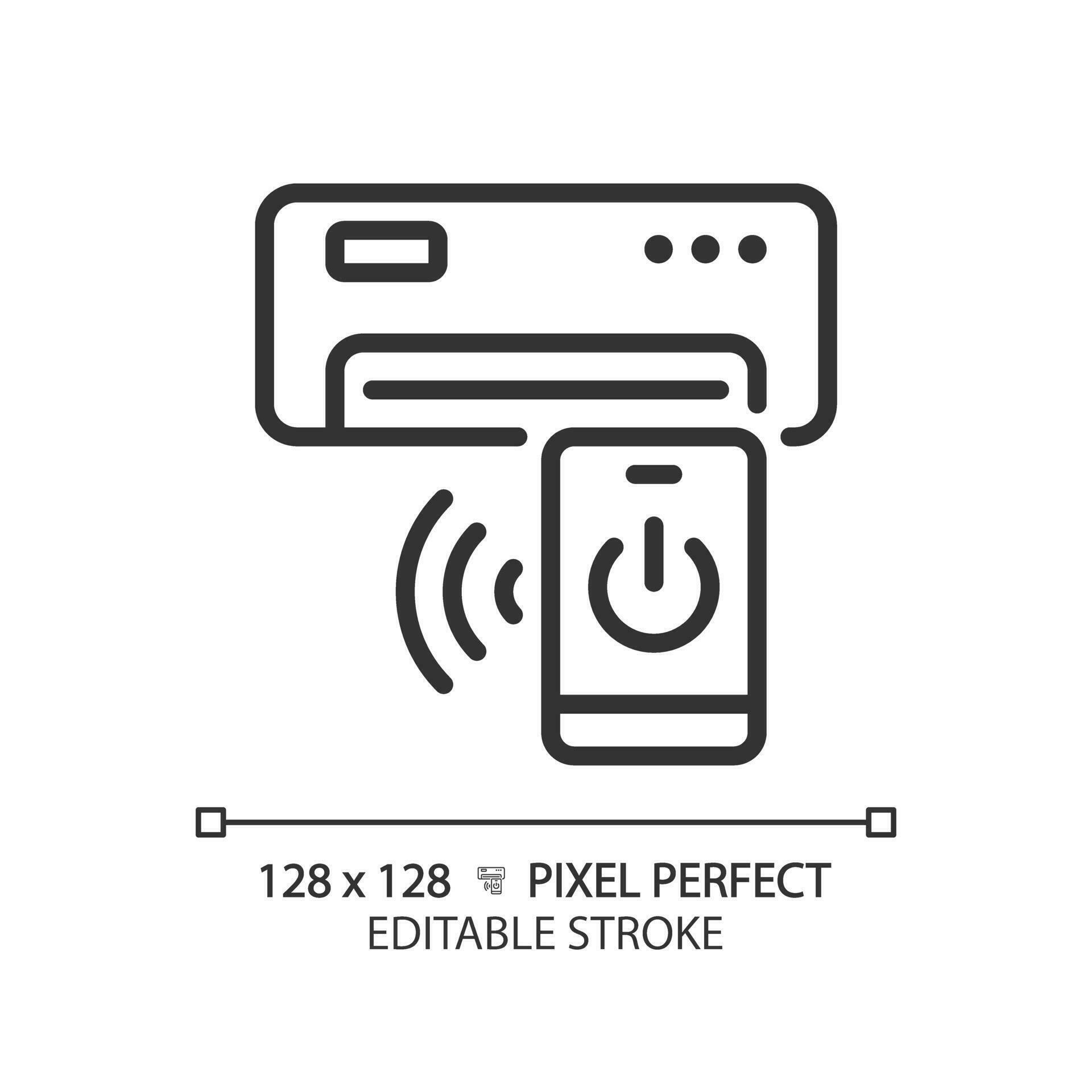 C.A remoto controlar lineal icono. aire acondicionador. temperatura control. hogar aparato ...