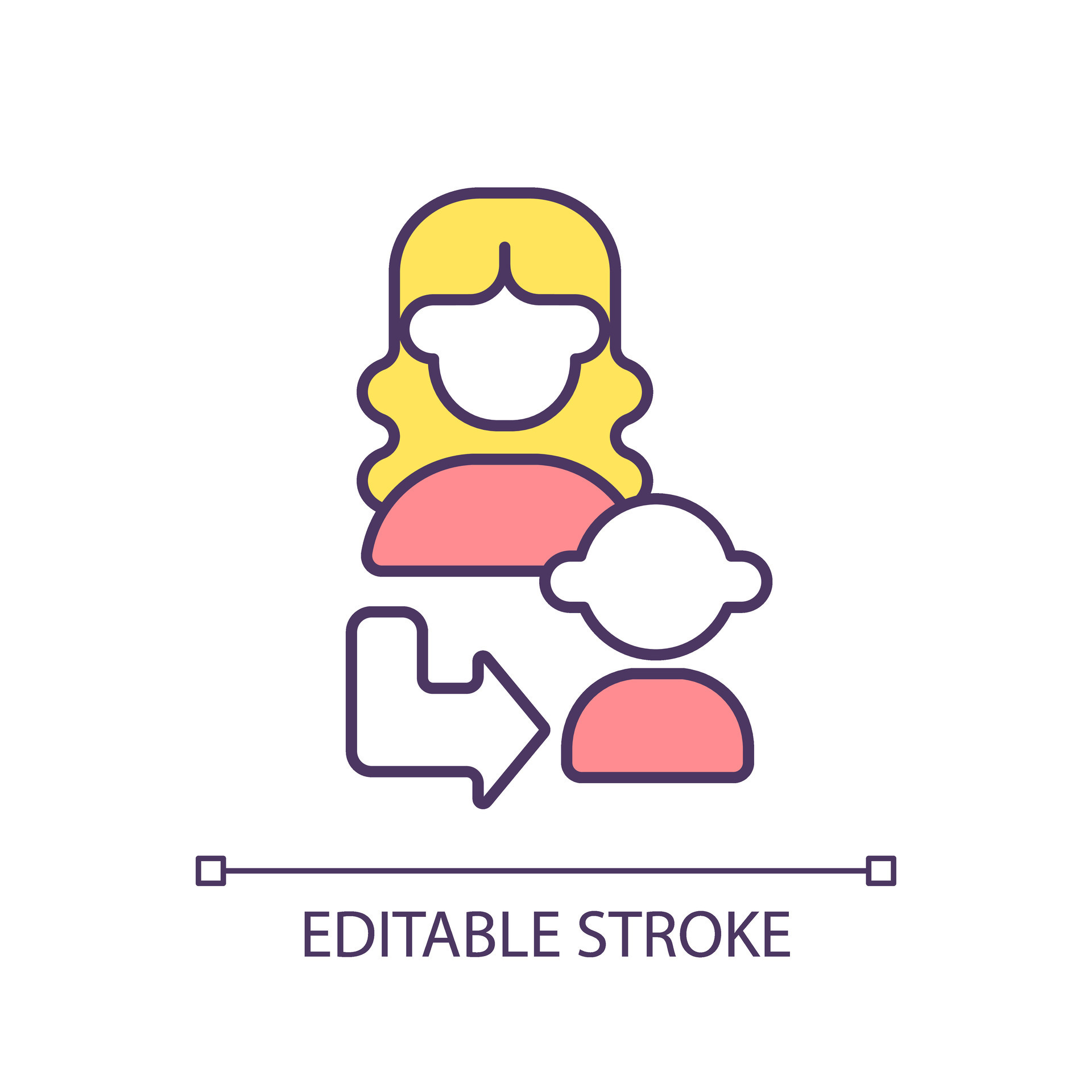 Maternal inheritance RGB color icon. Bond between mother and child ... Maternal inheritance RGB color icon. Bond between mother and child ...