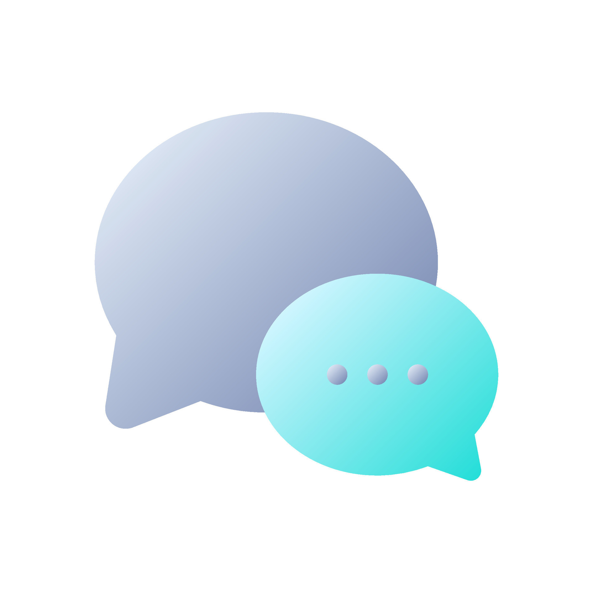 Communication Flat Gradient Two Color Ui Icon Social Media Conversation Customer Support