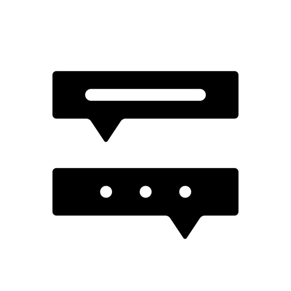 Communication With Chat Bot Black Glyph Ui Icon Automated Communication User Interface Design
