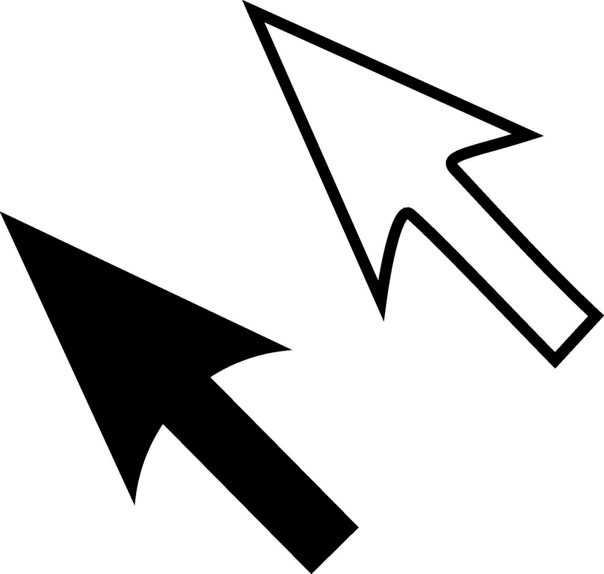 Computer Mouse Click Pointer Cursor Arrow Data Vector Icon For Apps And Websites Replaceable