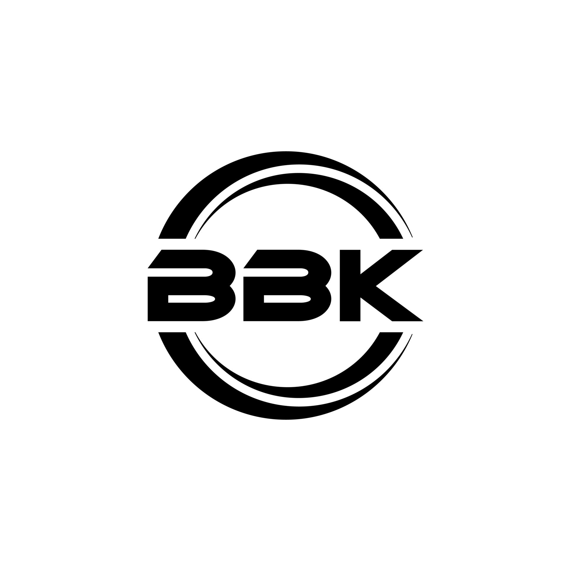 bbk letra logo diseño en ilustración. vector logo, caligrafía diseños para logo, póster ...