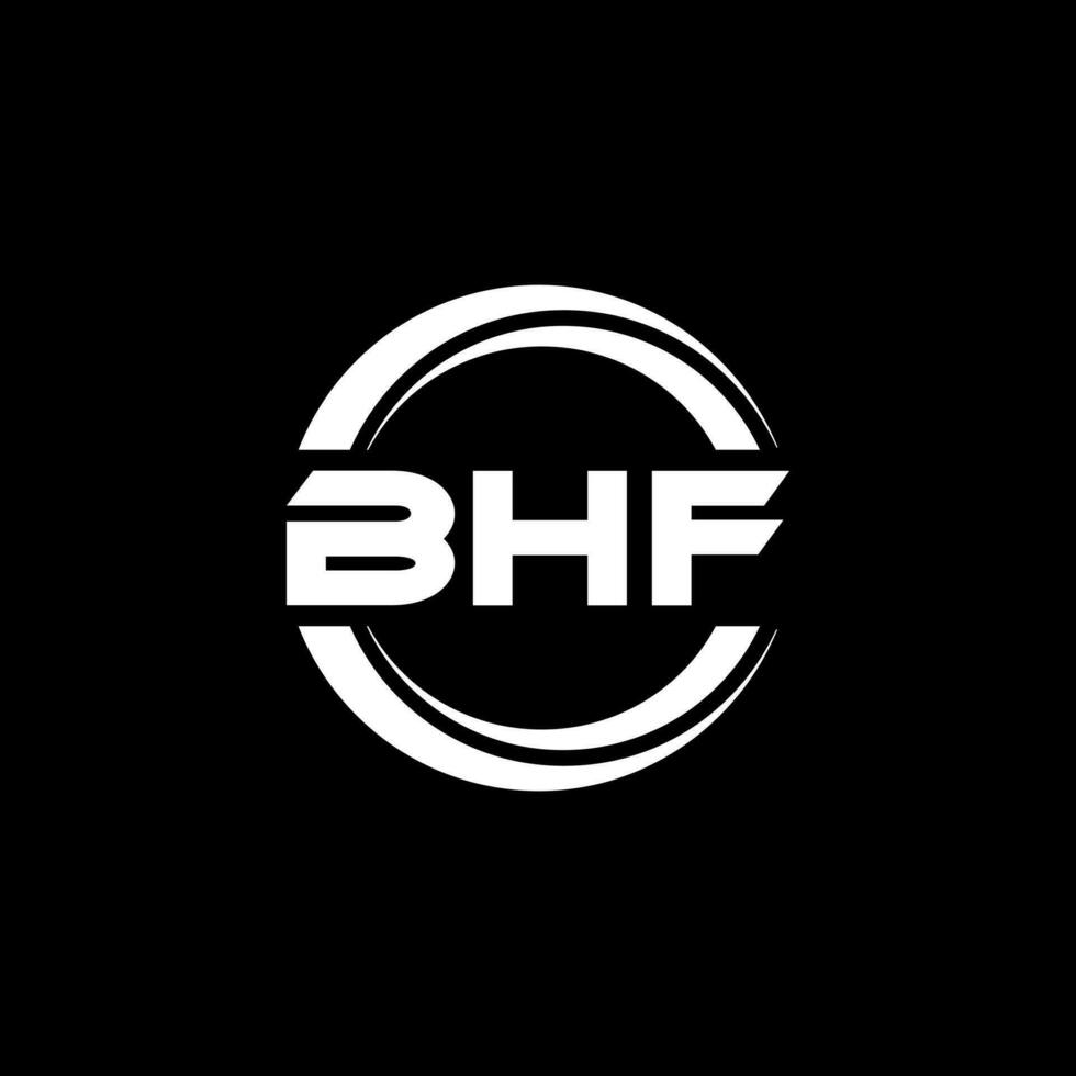 BHF letter logo design in illustration. Vector logo, calligraphy designs for logo, Poster ...