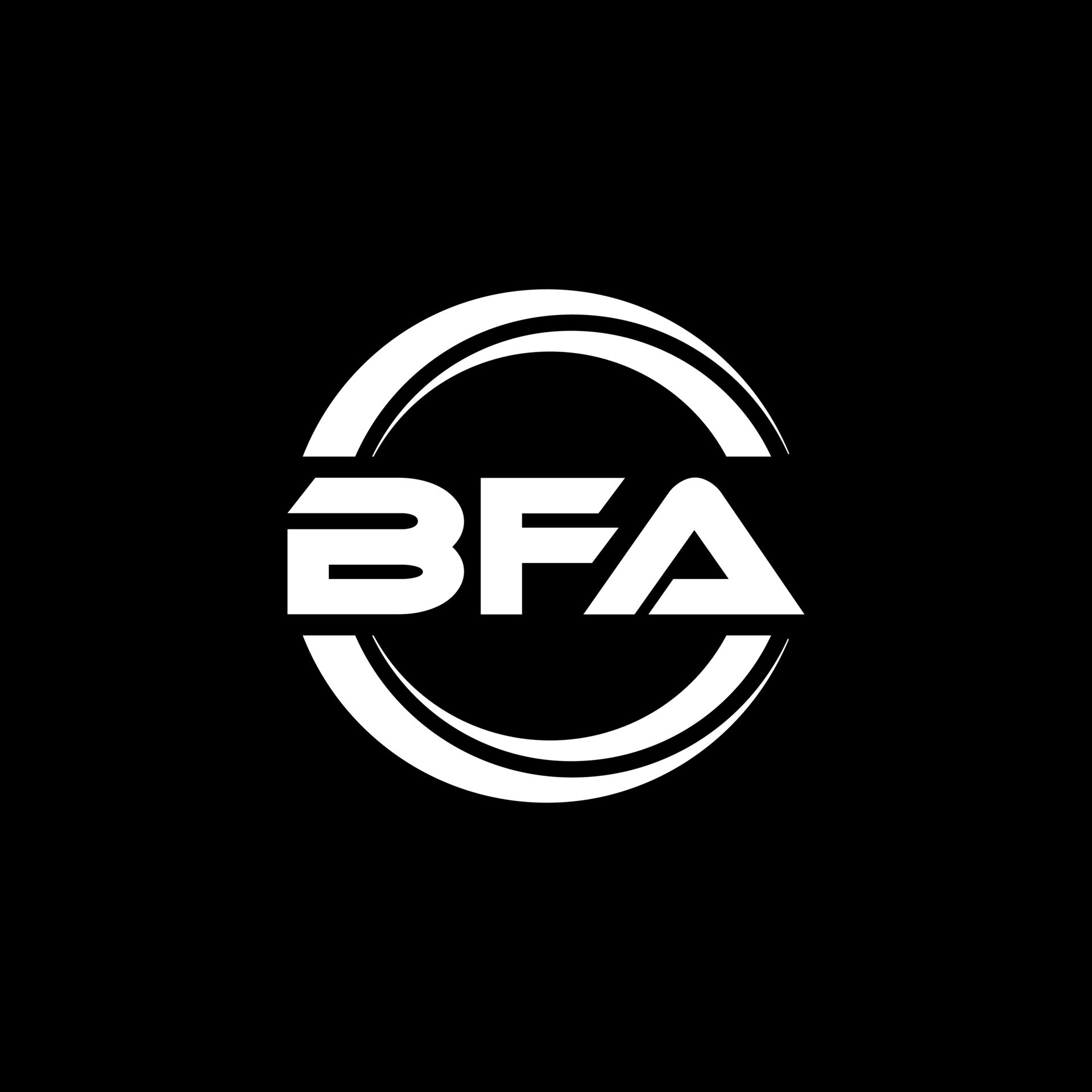 bfa letra logo diseño en ilustración. vector logo, caligrafía diseños para logo, póster ...