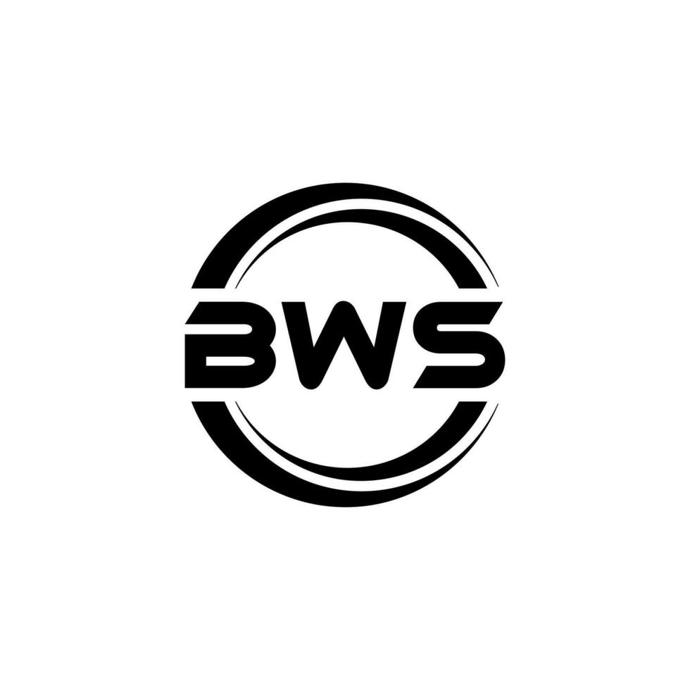 bws letra logo diseño en ilustración. vector logo, caligrafía diseños para logo, póster ...