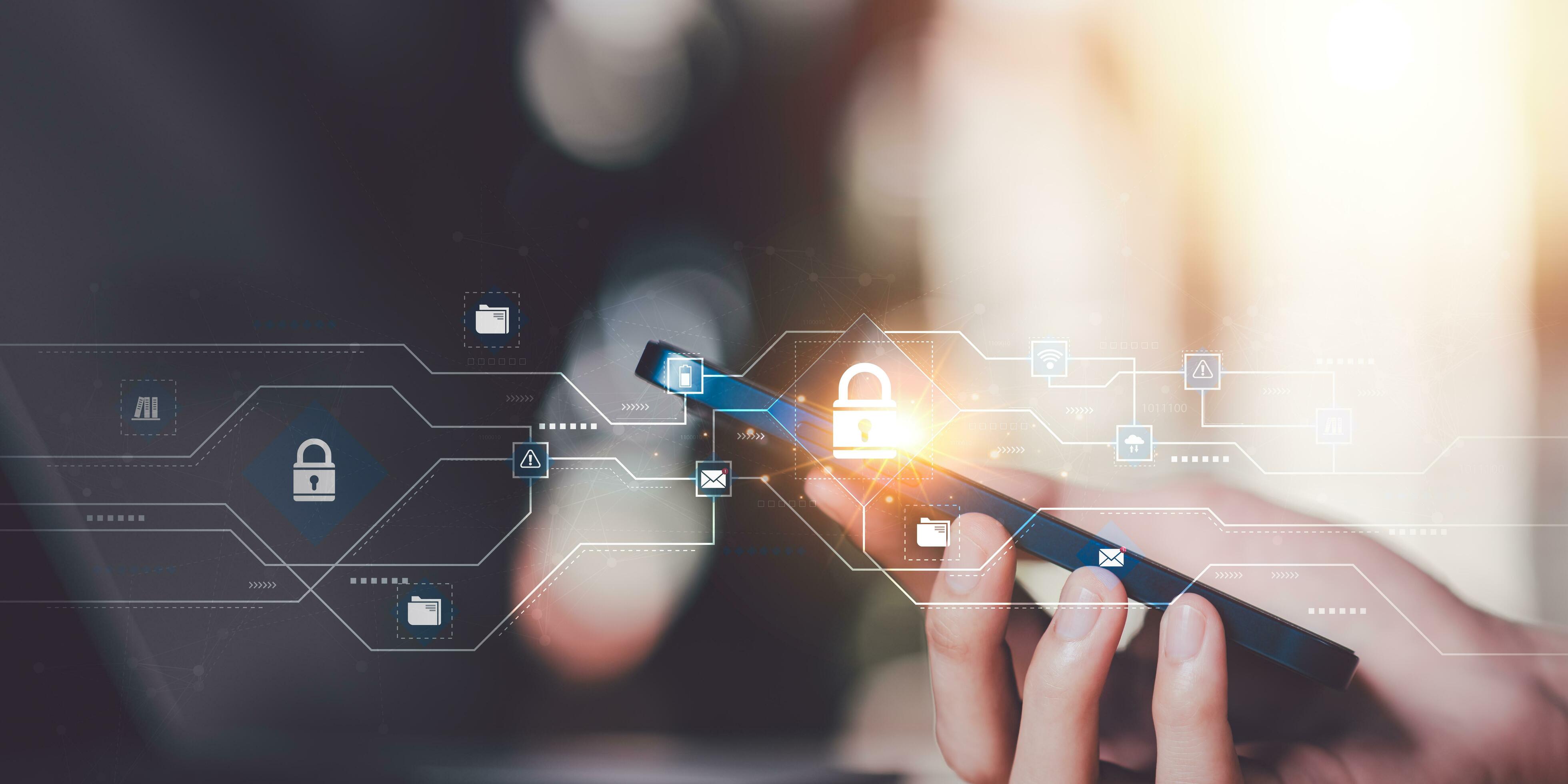 Data Protection Concept And Secure Internet Security Access Cyber Security Technology Login To