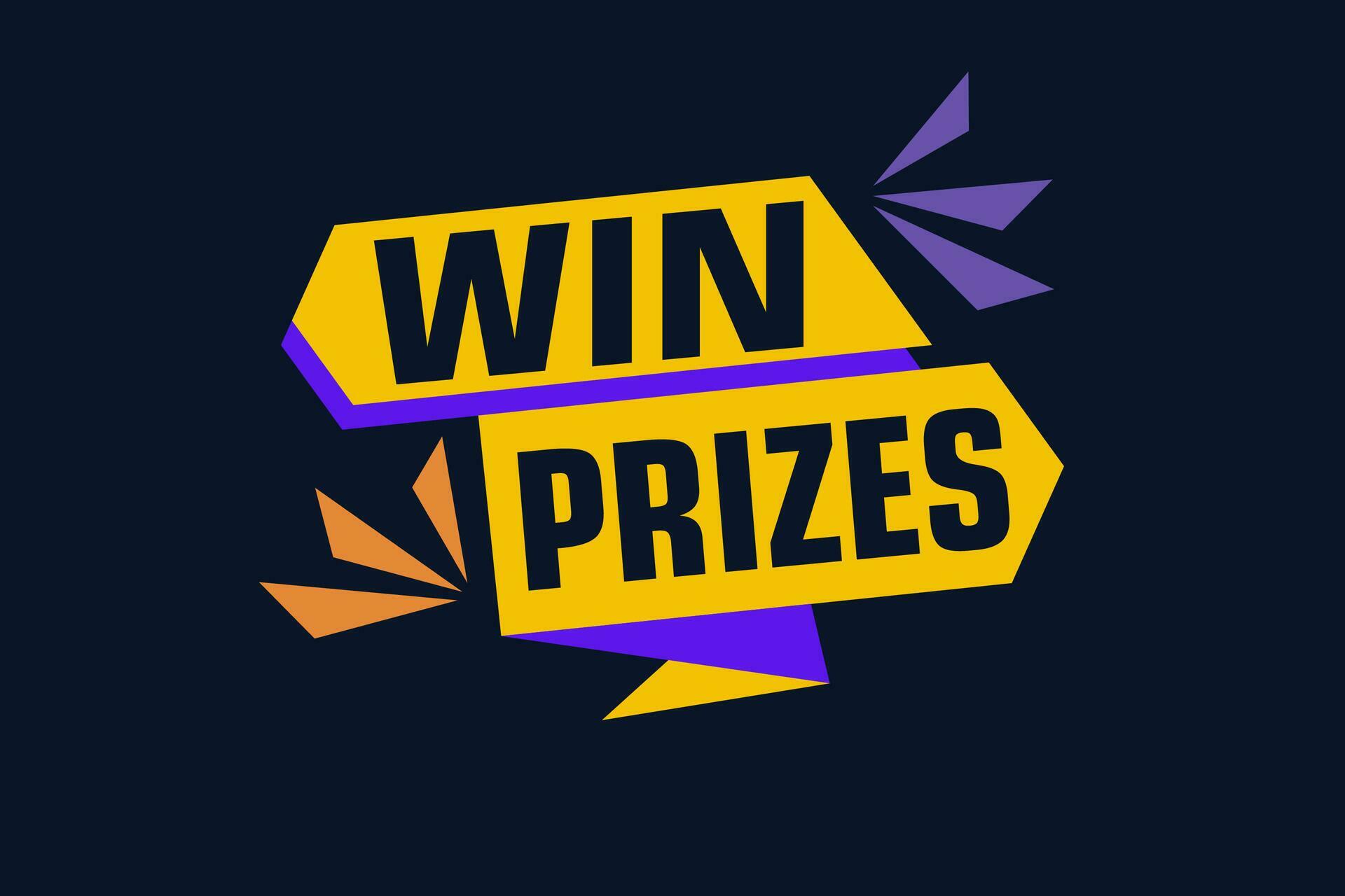 Win prizes labels banners design. Festive template can be used for invitation cards, flyers ...