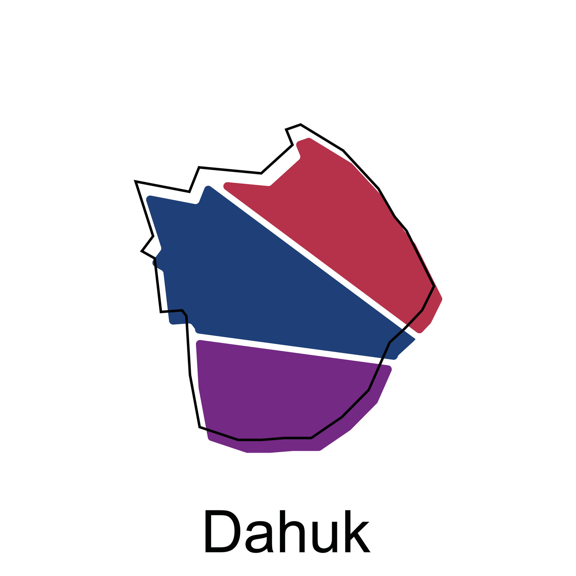 Dahuk Governorate City of Iraq map vector illustration design template on white background ...